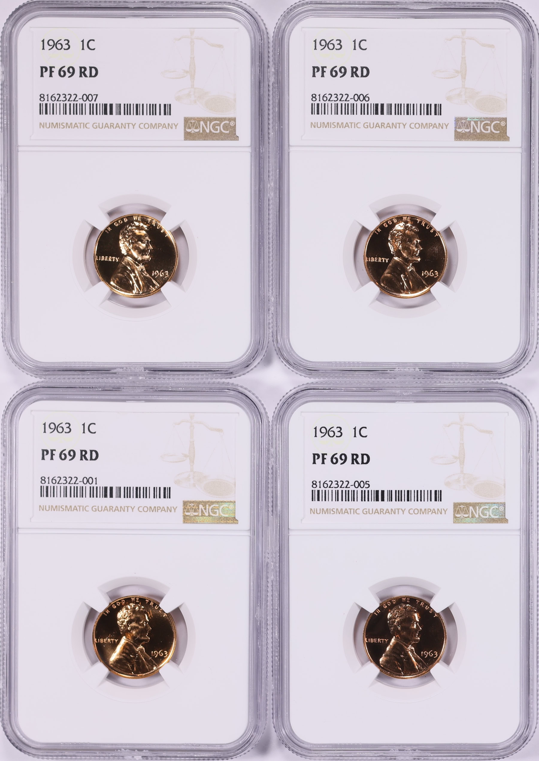1963 Lincoln Cent NGC Proof-69 RD (9 Coins) (Item 1920713 ...