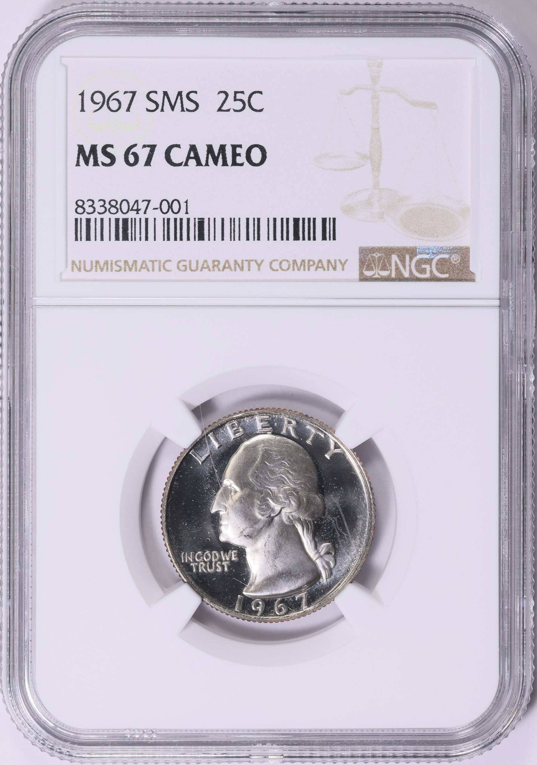 1967 Washington Quarter SMS NGC MS-67 CAMEO (Item 1920724 ...