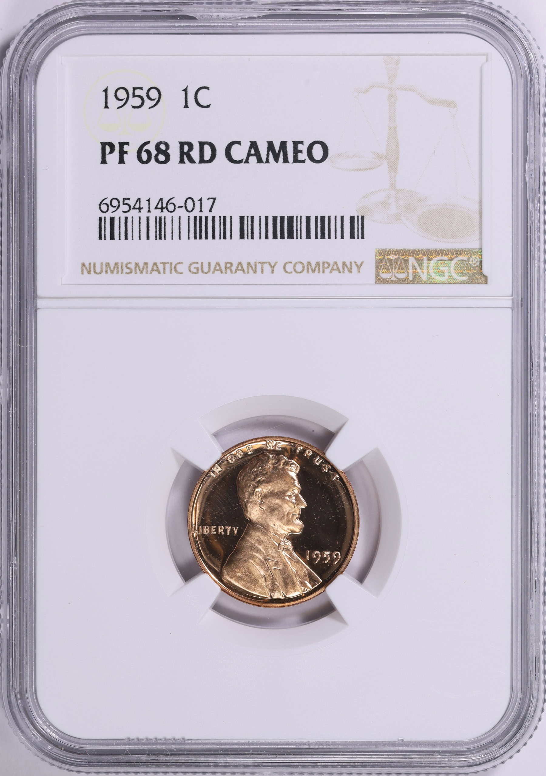 1959 Lincoln Cent NGC Proof-68 RD CAMEO (Item 1920726 ...