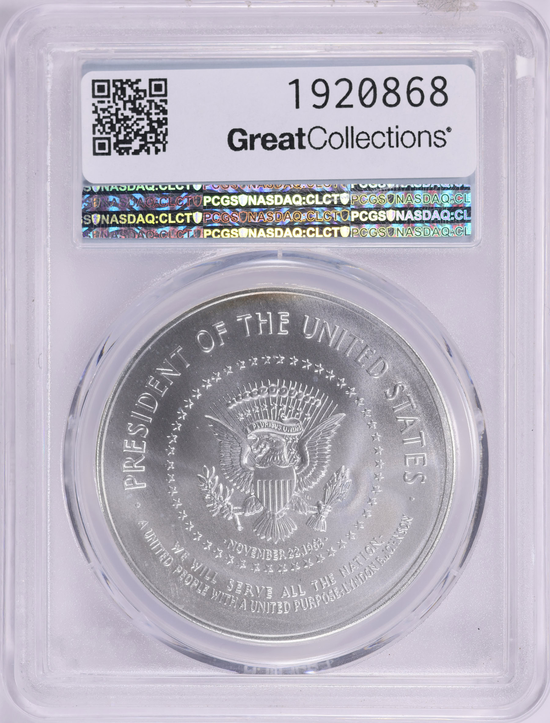 (2015) U.S. Mint Medal Lyndon B. Johnson (From the Chronicles Set ...