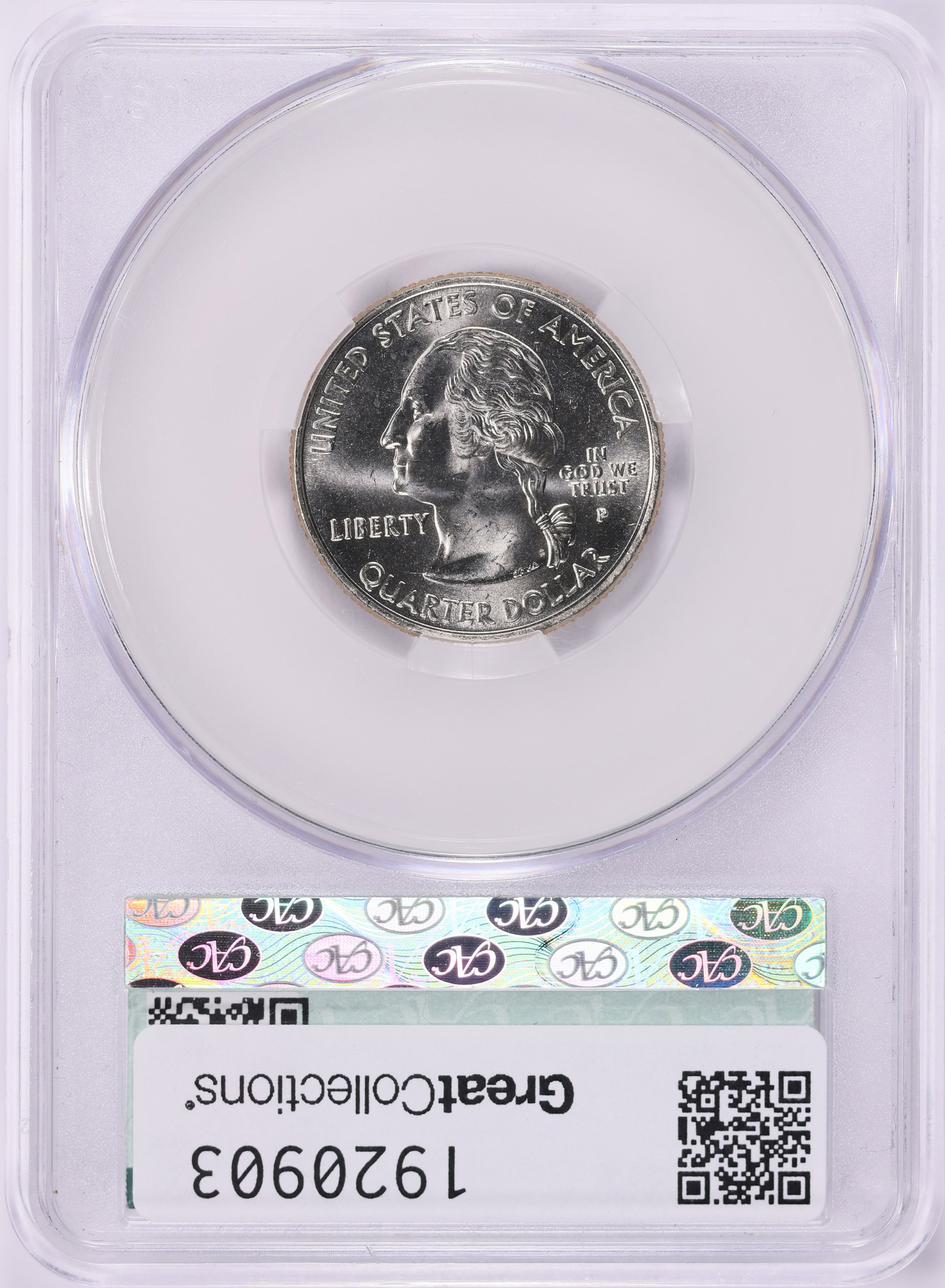 2000-P State Quarter Virginia CACG Choice BU (Inaugural Sample Slab ...