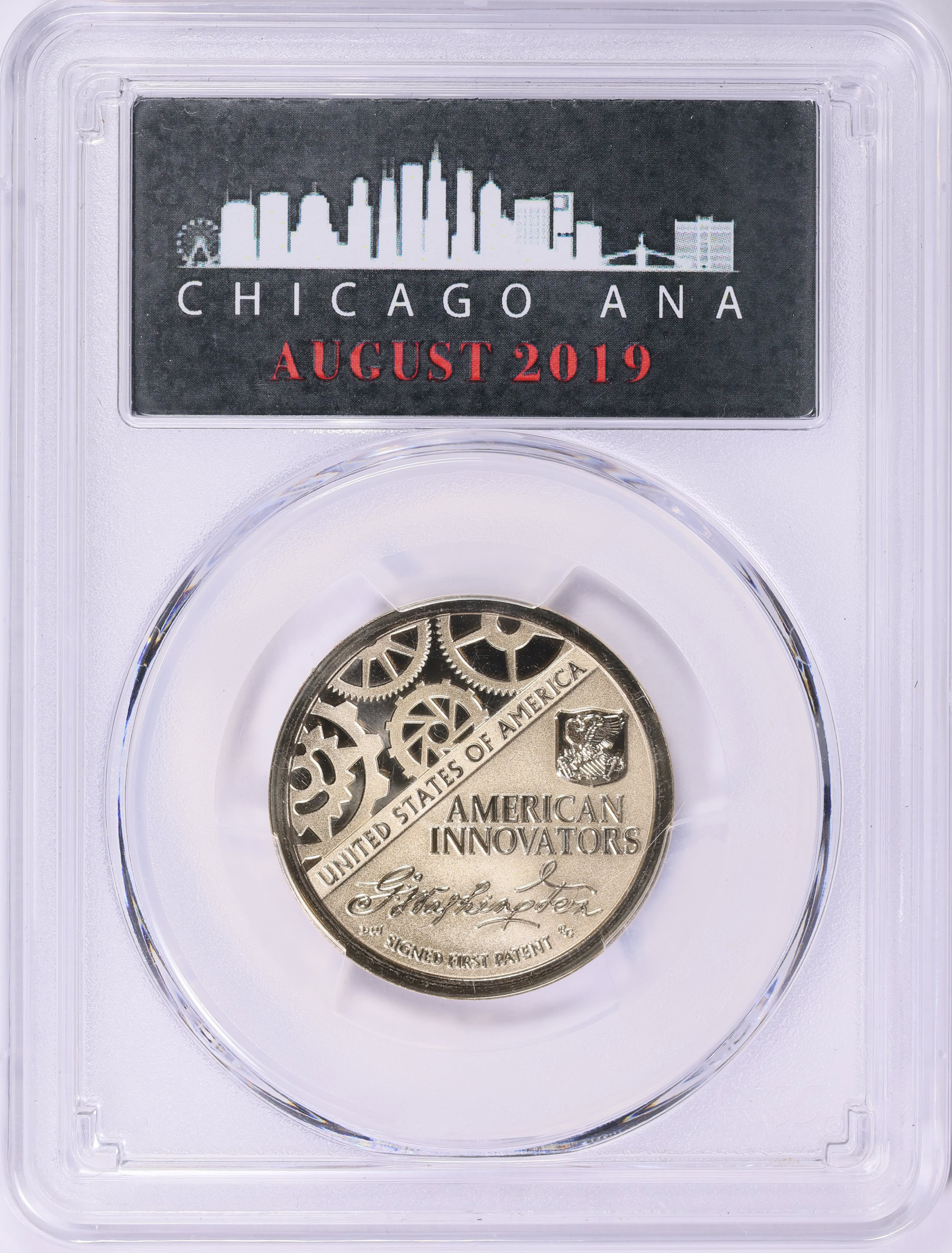 2018-S Innovation Dollar Washington Signed 1st Patent Reverse Proof ...