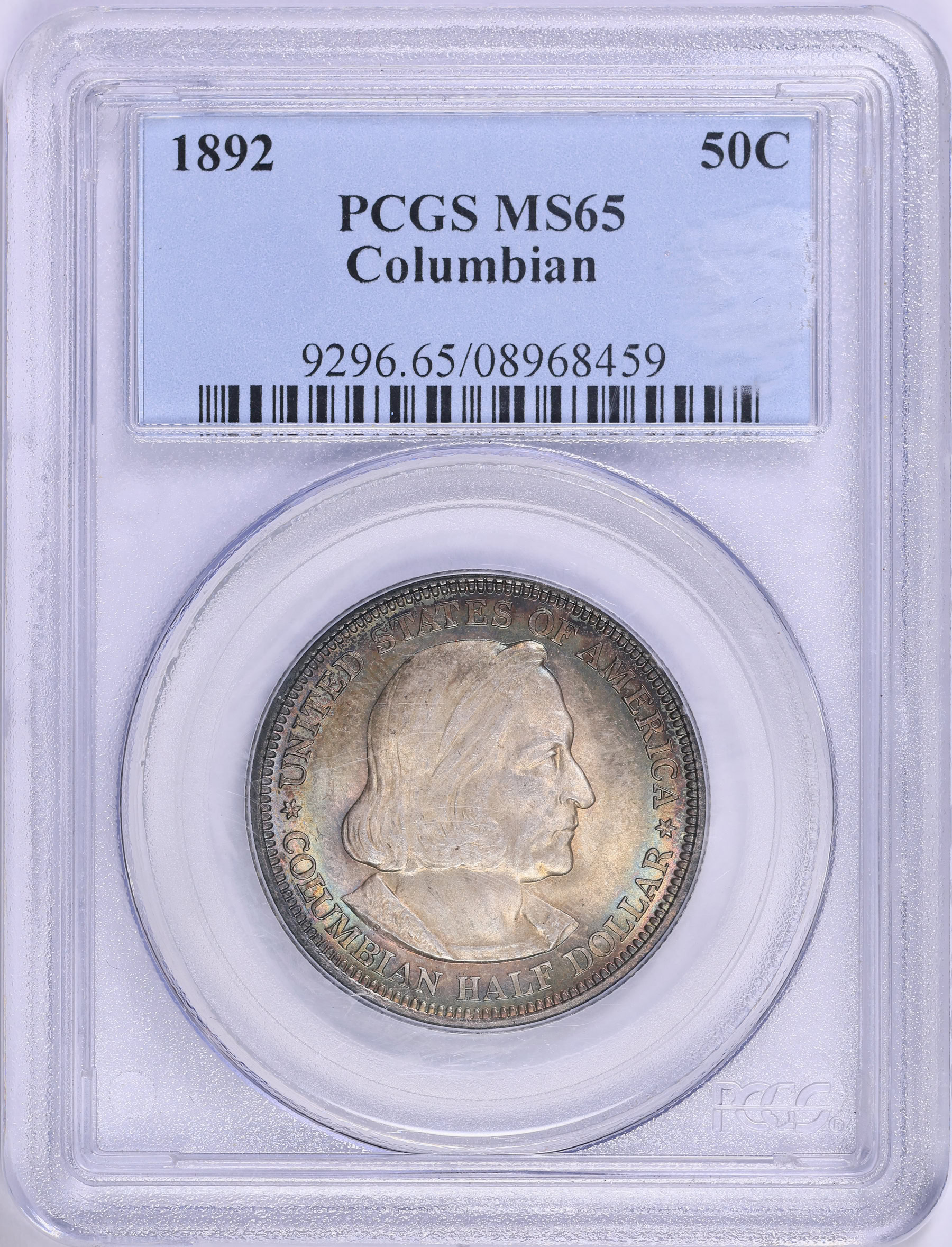 1892 World Columbian Exposition Half Dollar PCGS MS-65 (Toned) (Item ...