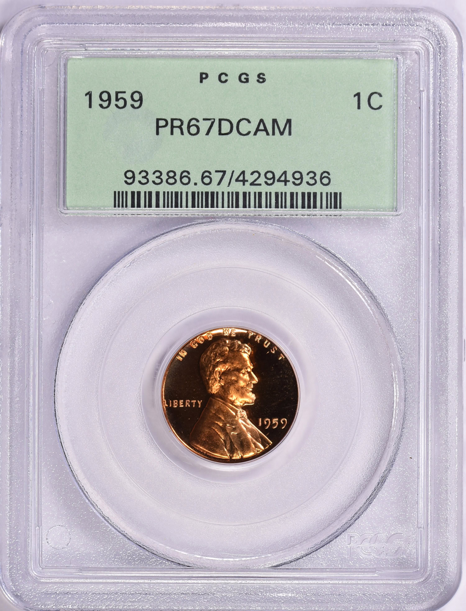 1959 Lincoln Cent PCGS Proof-67 DCAM OGH (Item 1921377 ...