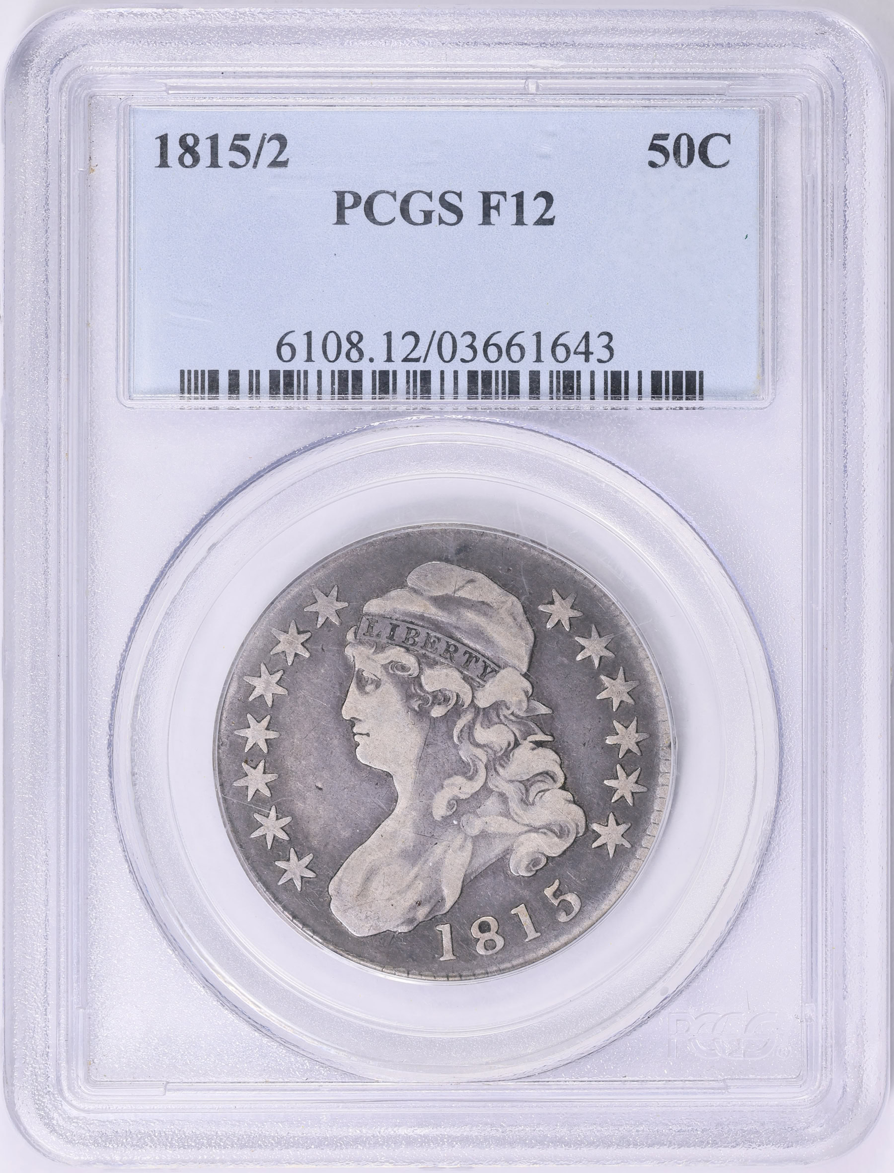 1815/2 Capped Bust Half Dollar PCGS F-12 (Item 1921673 ...