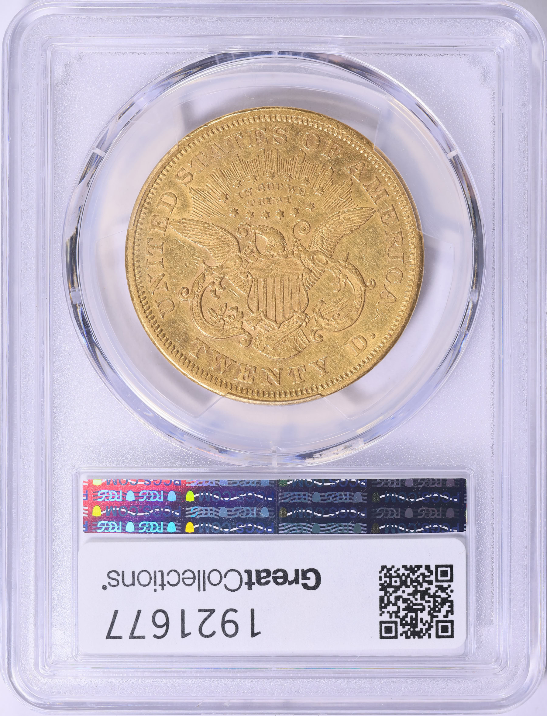 1867-S Liberty Gold Double Eagle PCGS Genuine XF Details (Item 1921677 ...