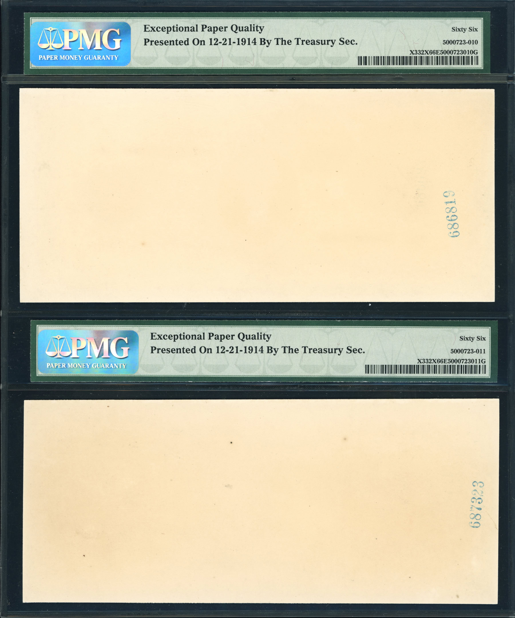 1914 $5, $10, $20, $50 & $100 Richmond Federal Reserve Notes Face and ...