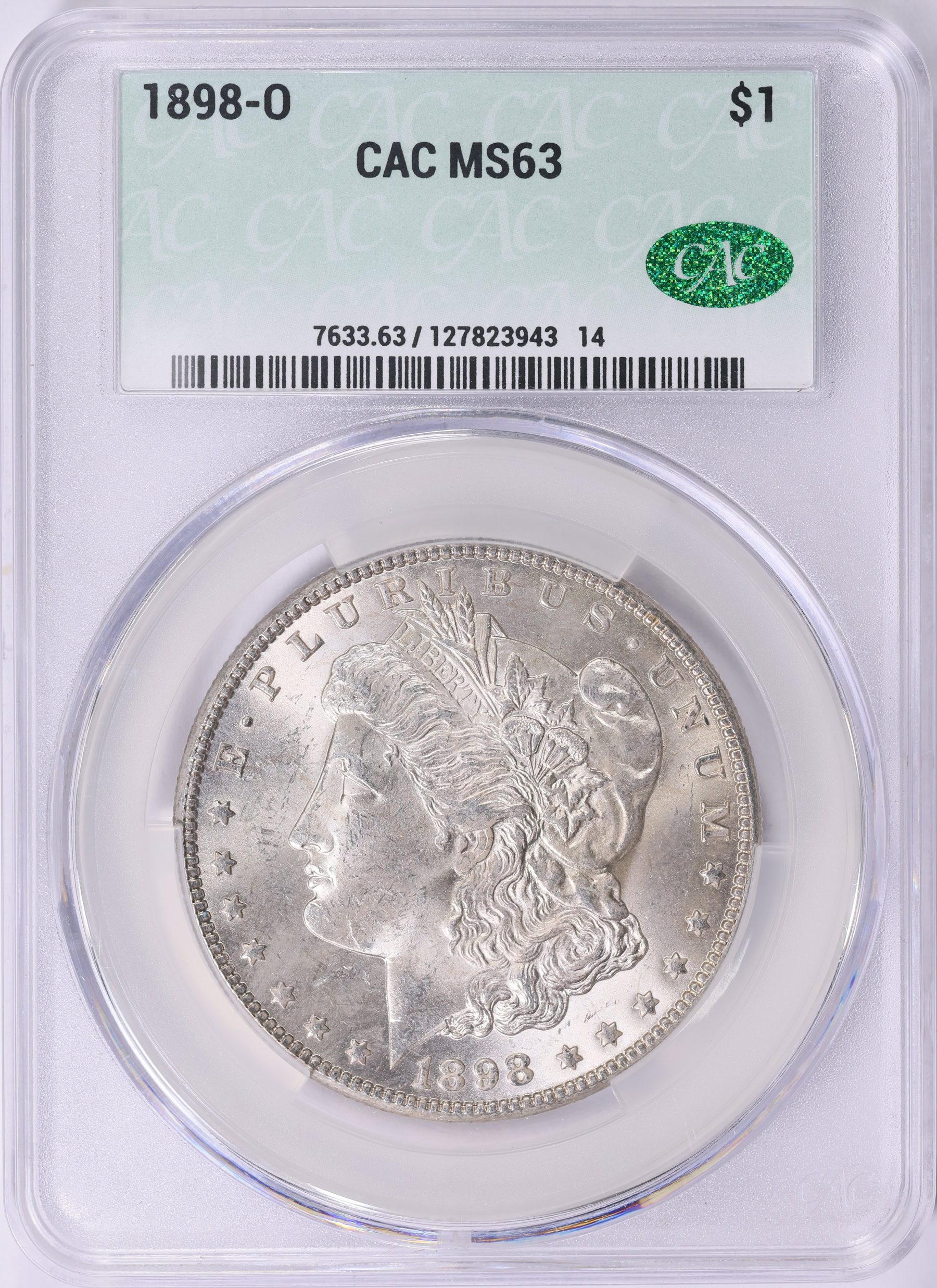 1898-O Morgan Silver Dollar CACG MS-63 (Item 1922762 ...