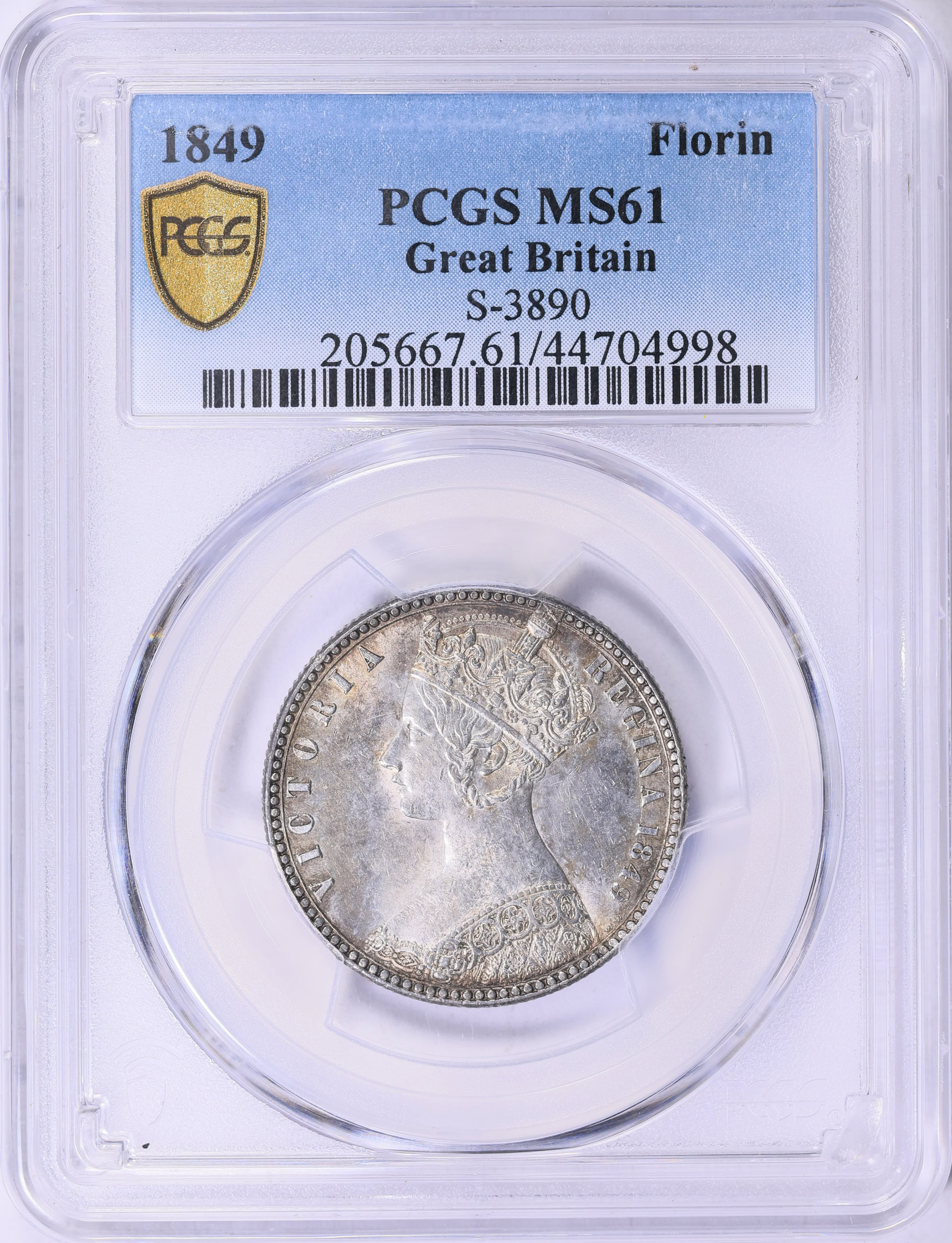 Great Britain 1849 Silver Florin KM-745 PCGS MS-61 (Item 1923002 ...