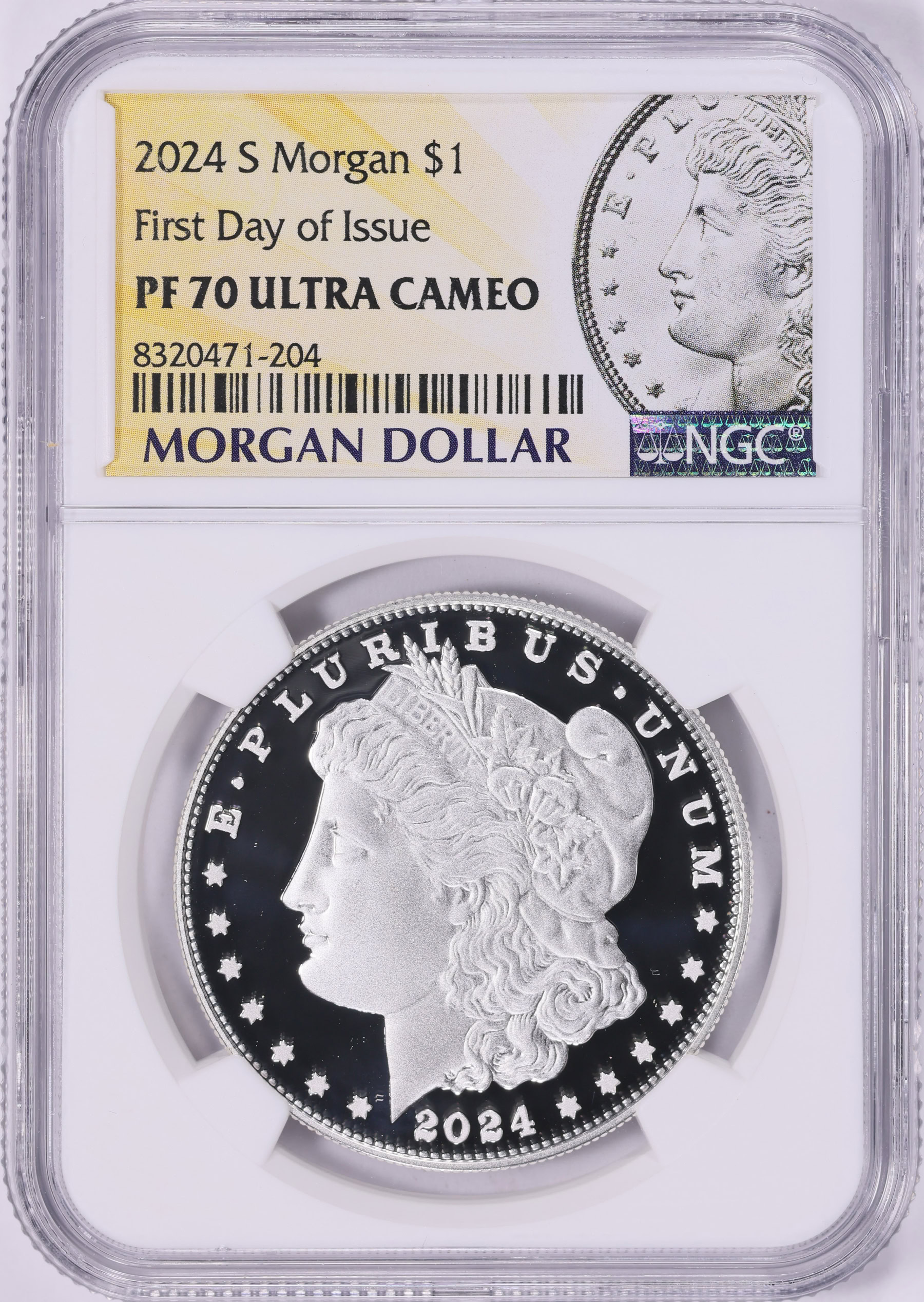 2024-S Morgan Silver Dollar First Day of Issue NGC Proof-70 UC | NGC ...