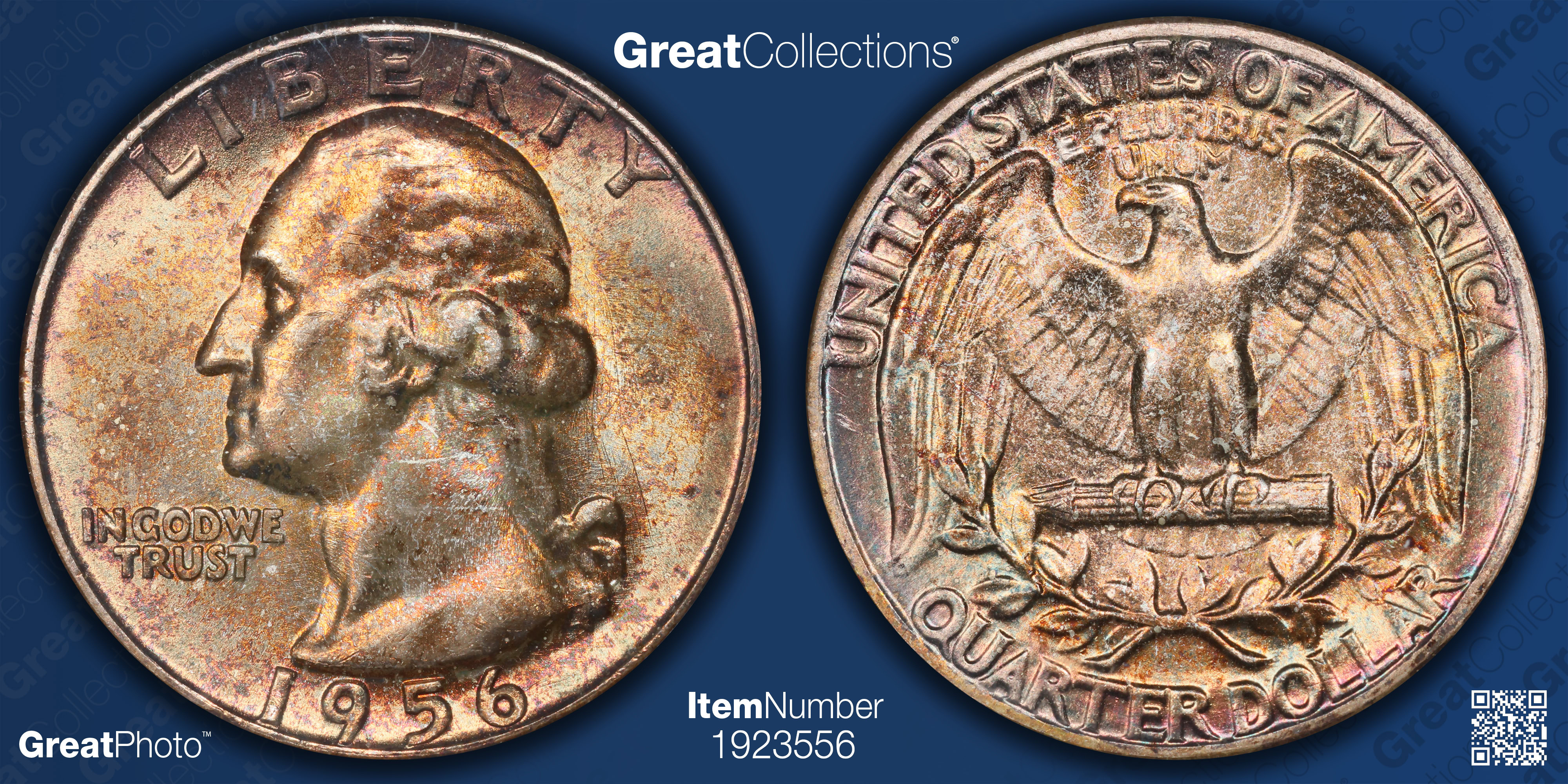 1956 Washington Quarter NGC MS-67 OH (Toned) (Item 1923556 ...