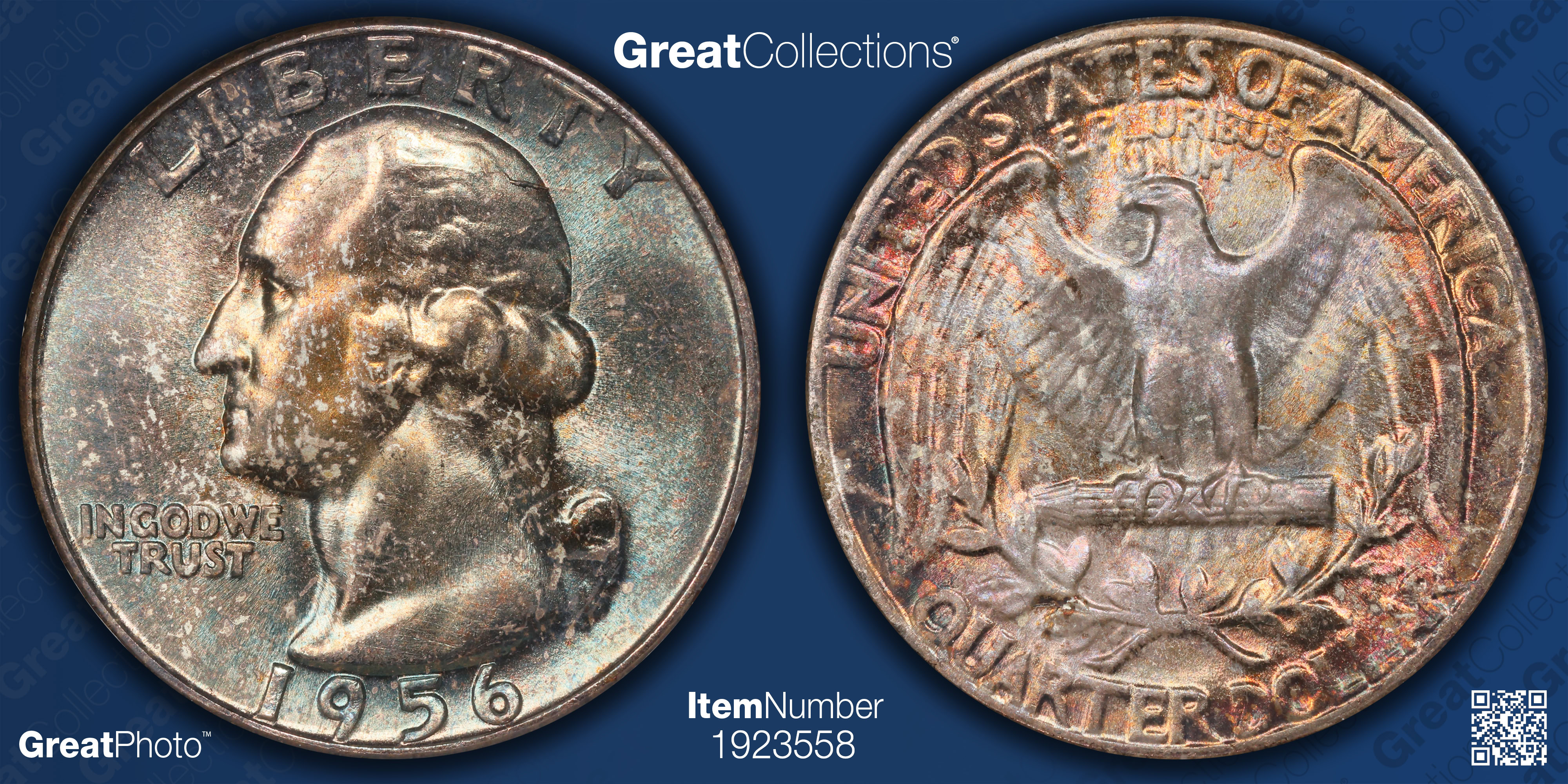 1956 Washington Quarter NGC MS-67 OH (Toned) (Item 1923558 ...