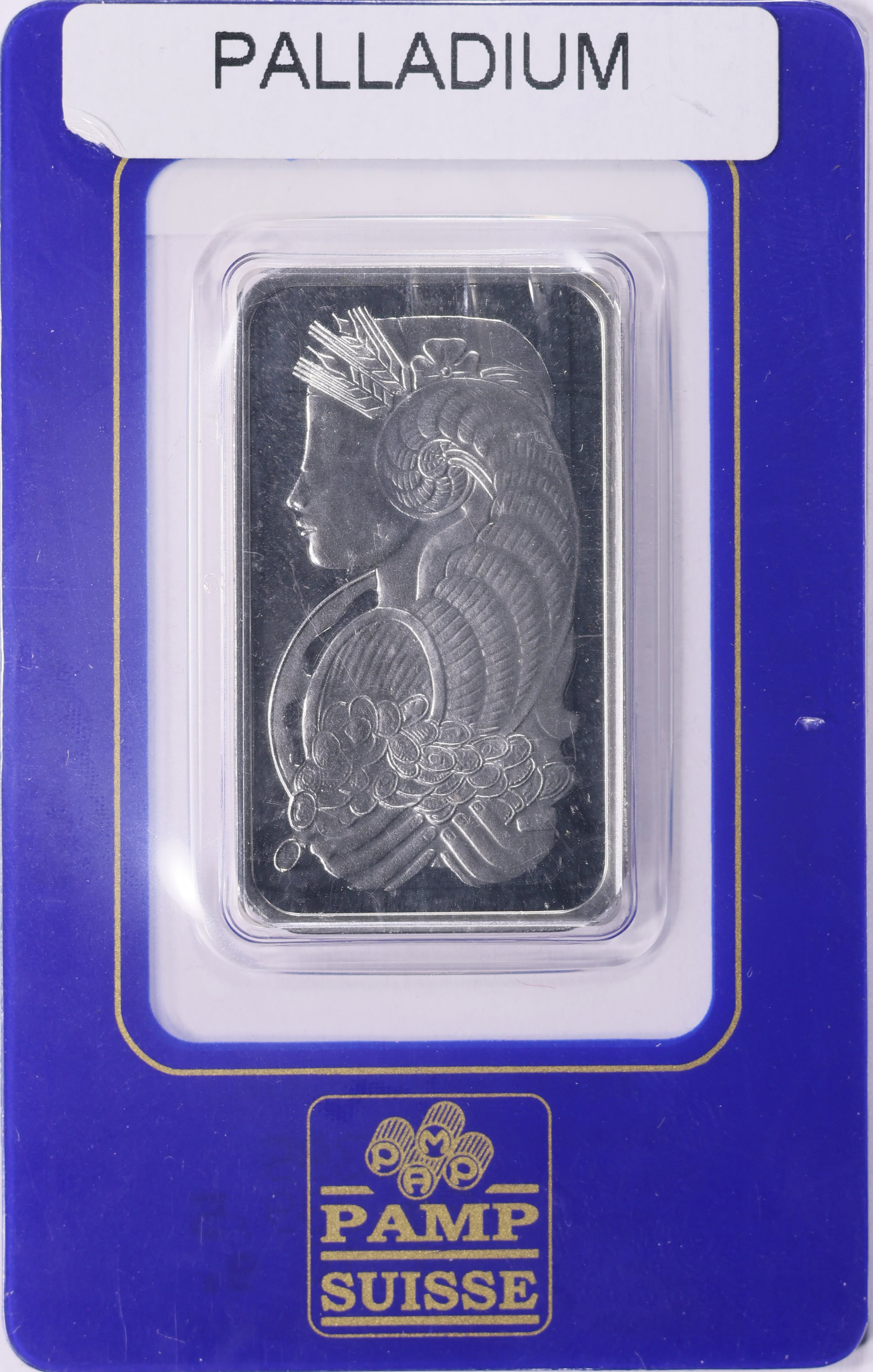 Switzerland ND Palladium 1oz PAMP Ingot/Bar Uncertified in Card of ...