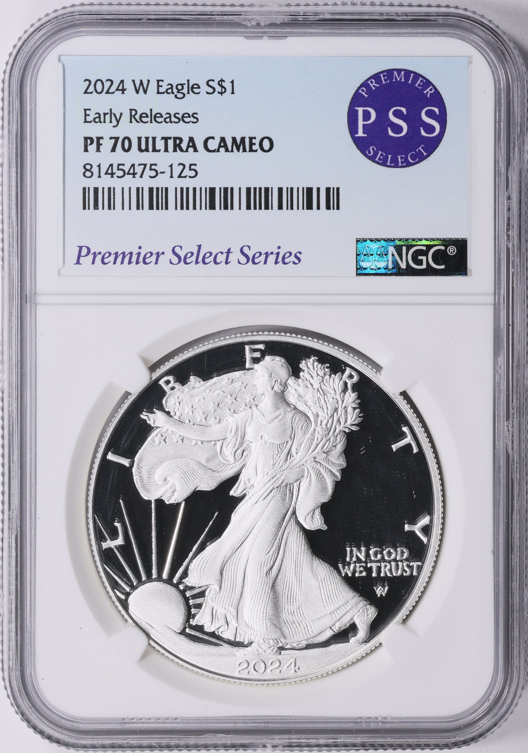2024-W $1 Silver Eagle Early Releases NGC Proof-70 UC (Premier Select ...