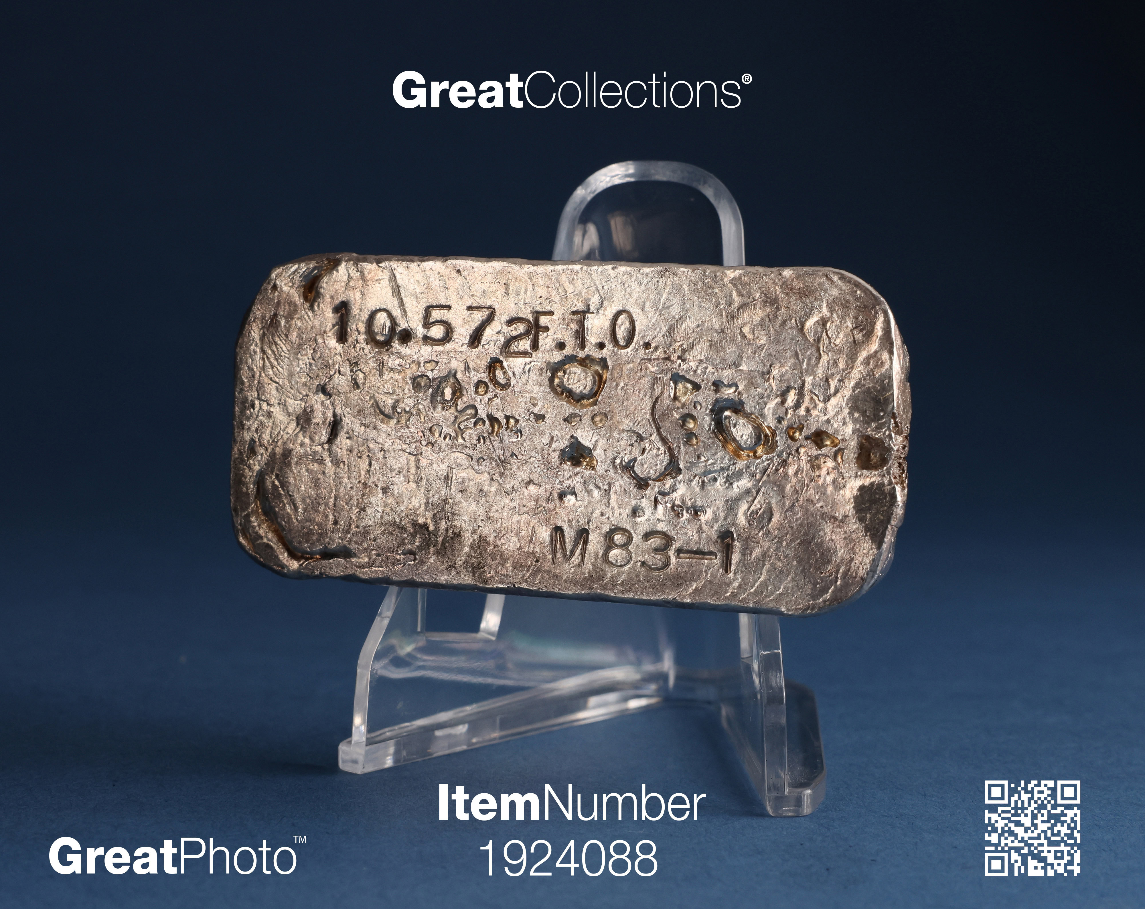 ND Silver 10.572oz LMC Ingot/Bar Uncertified (ASW = 10.561 oz.) | Cert ...