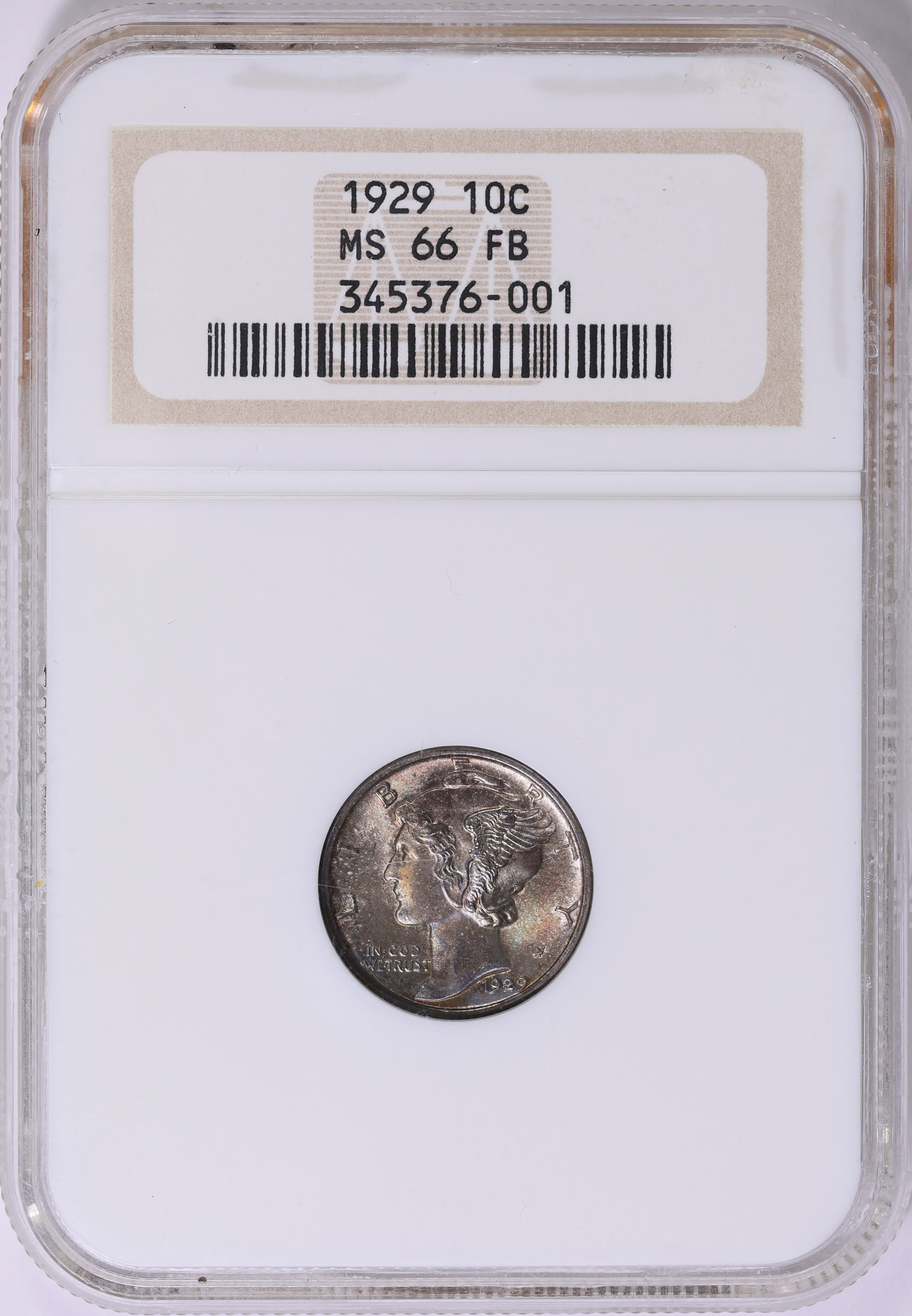 1929 Mercury Dime NGC MS-66 FB (Toned) (Item 1924120 ...