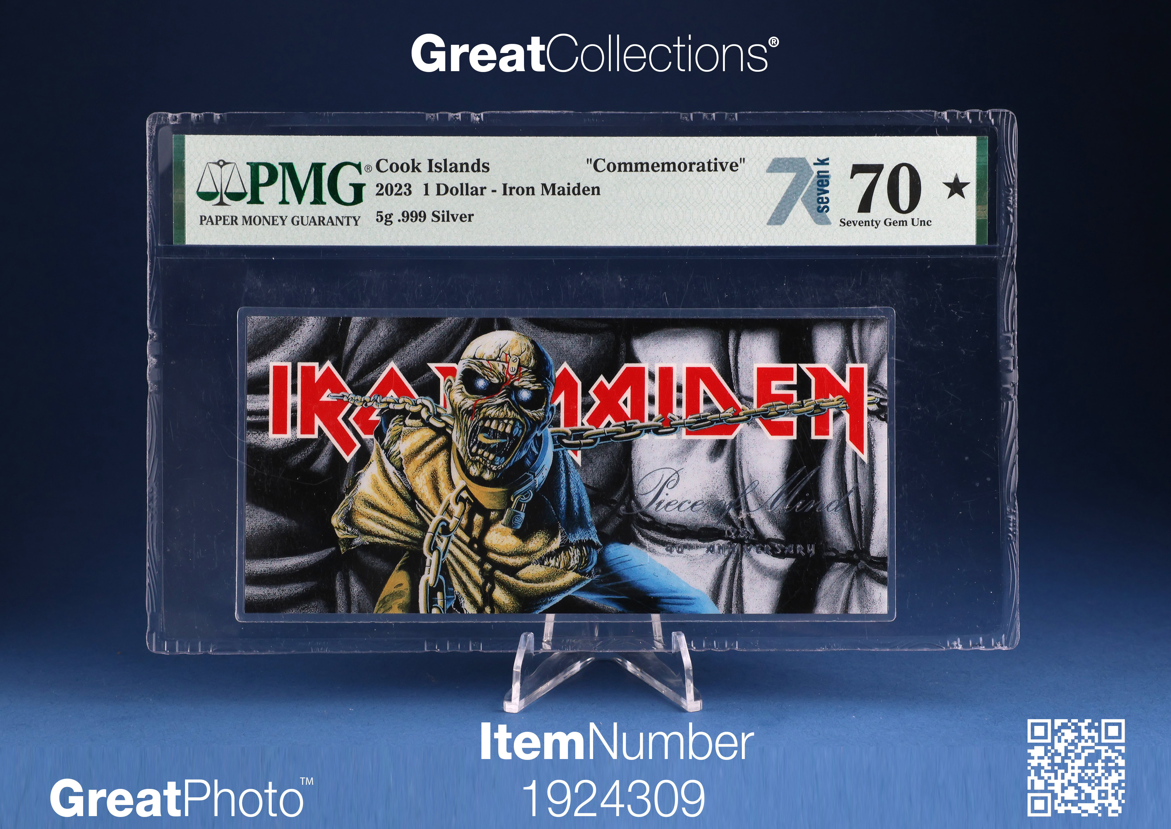 Cook Islands 2023 $1 Iron Maiden Piece of Mint 40th Anniversary ...