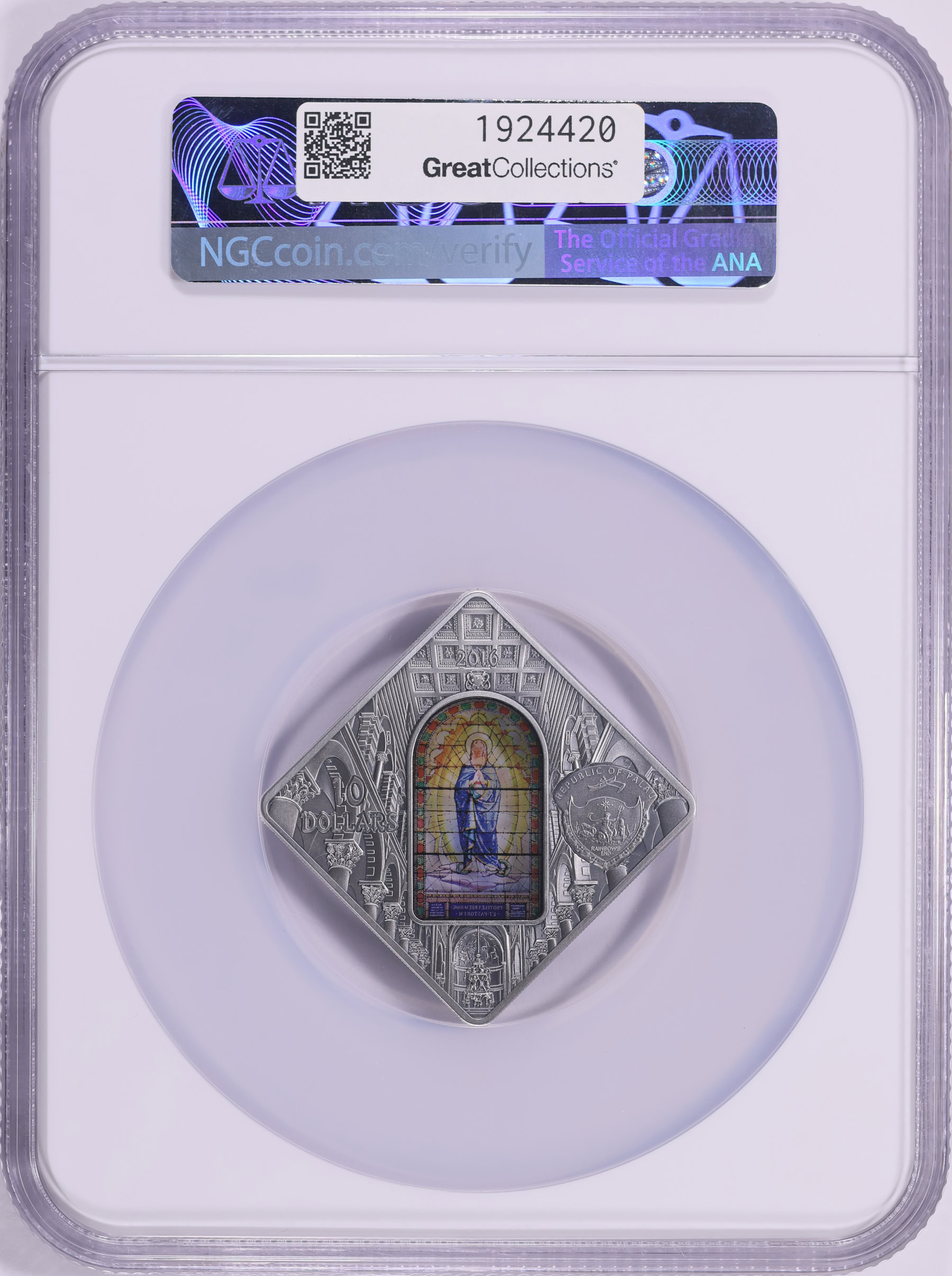 Palau 2016 Silver $10 Pisa Cathedral Miracle Square Antiqued KM-760 NGC ...