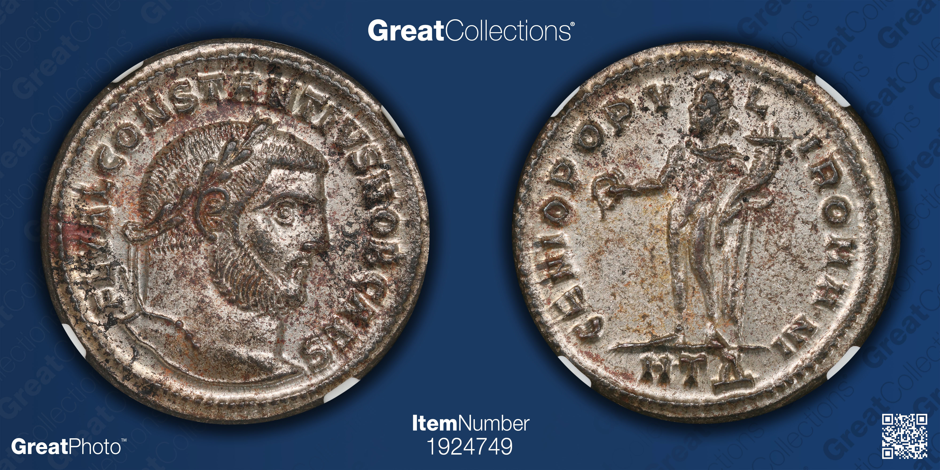 Ancient Roman Empire, Constantius I as Caesar (A.D. 293-305) c.A.D. 296 ...