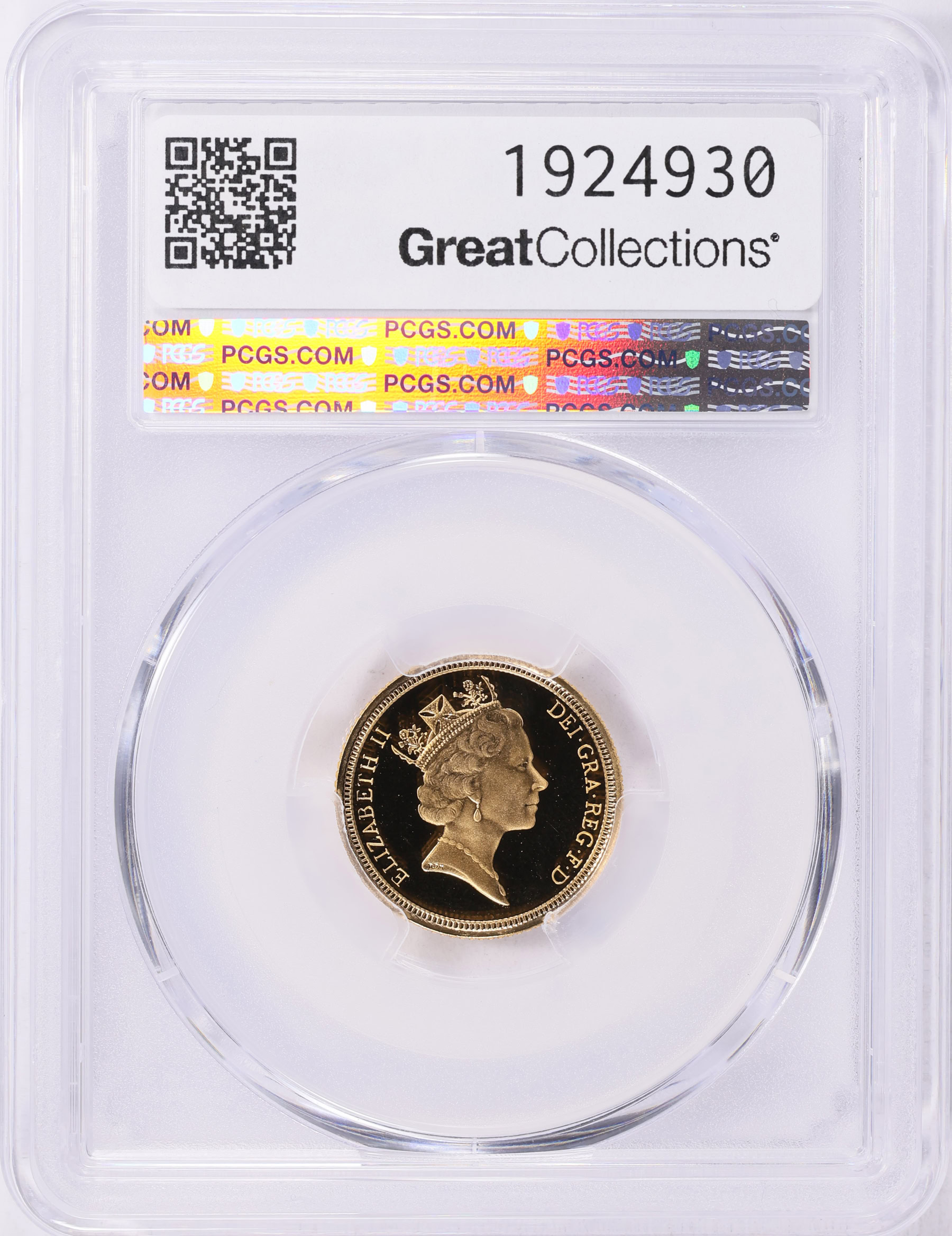 Great Britain 1992 Gold 1/2 Sovereign St. George KM-942 PCGS Proof-69 ...
