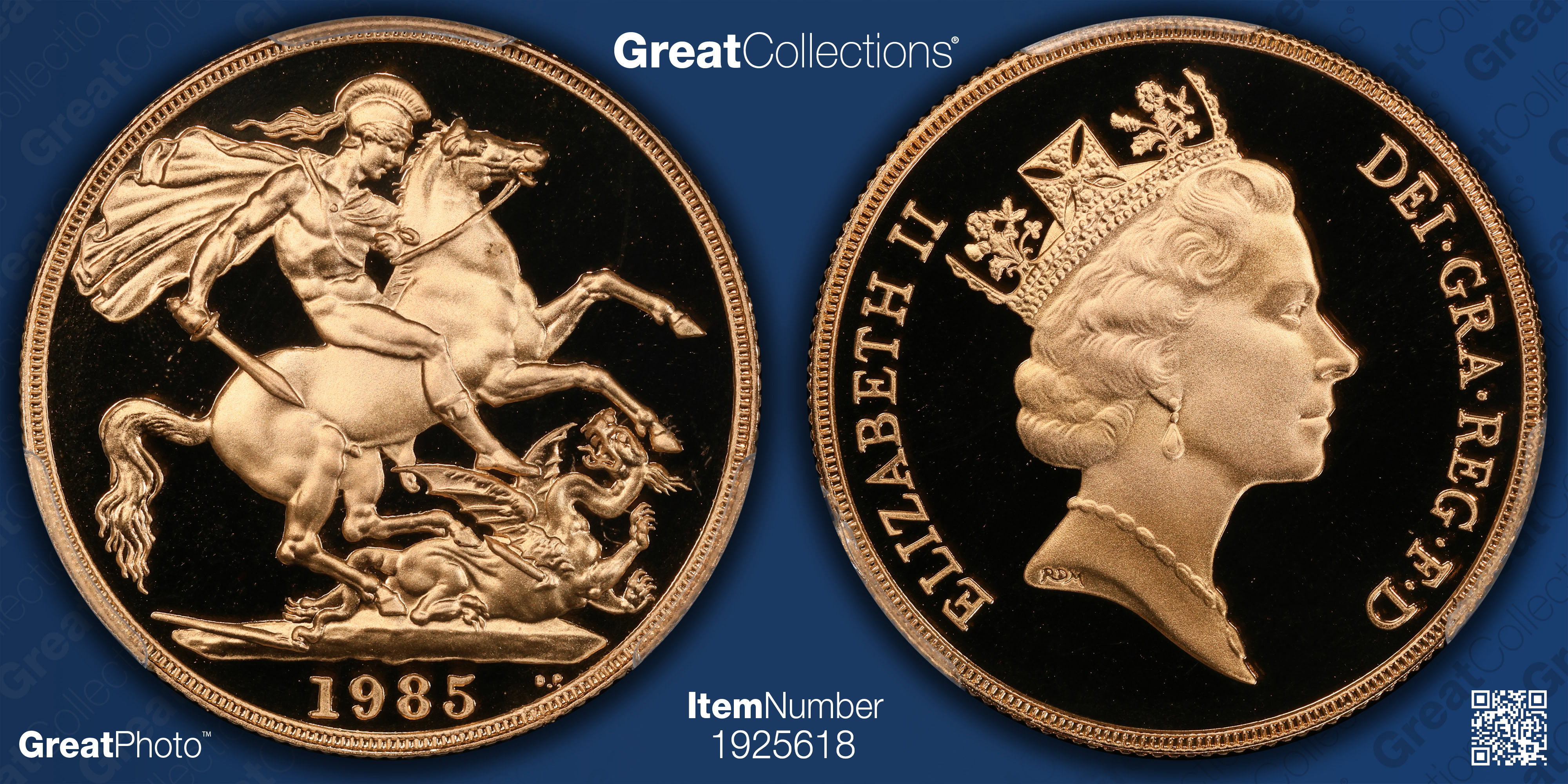 Great Britain 1985 Gold £2 St. George KM-944 PCGS Proof-69 DCAM (AGW ...