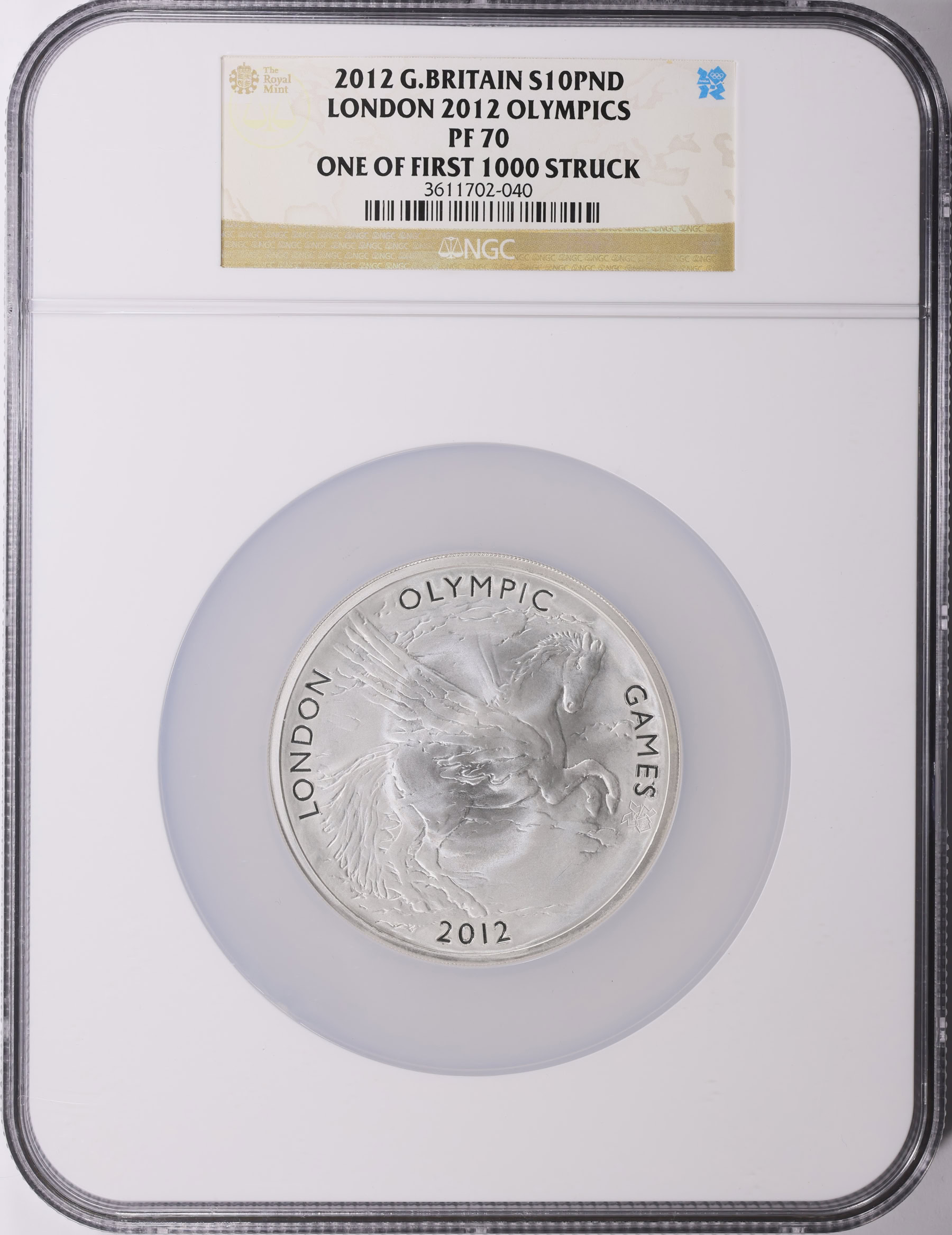 Great Britain 2012 Silver £10 London Olympic Games KM-1227 NGC Proof-70 ...