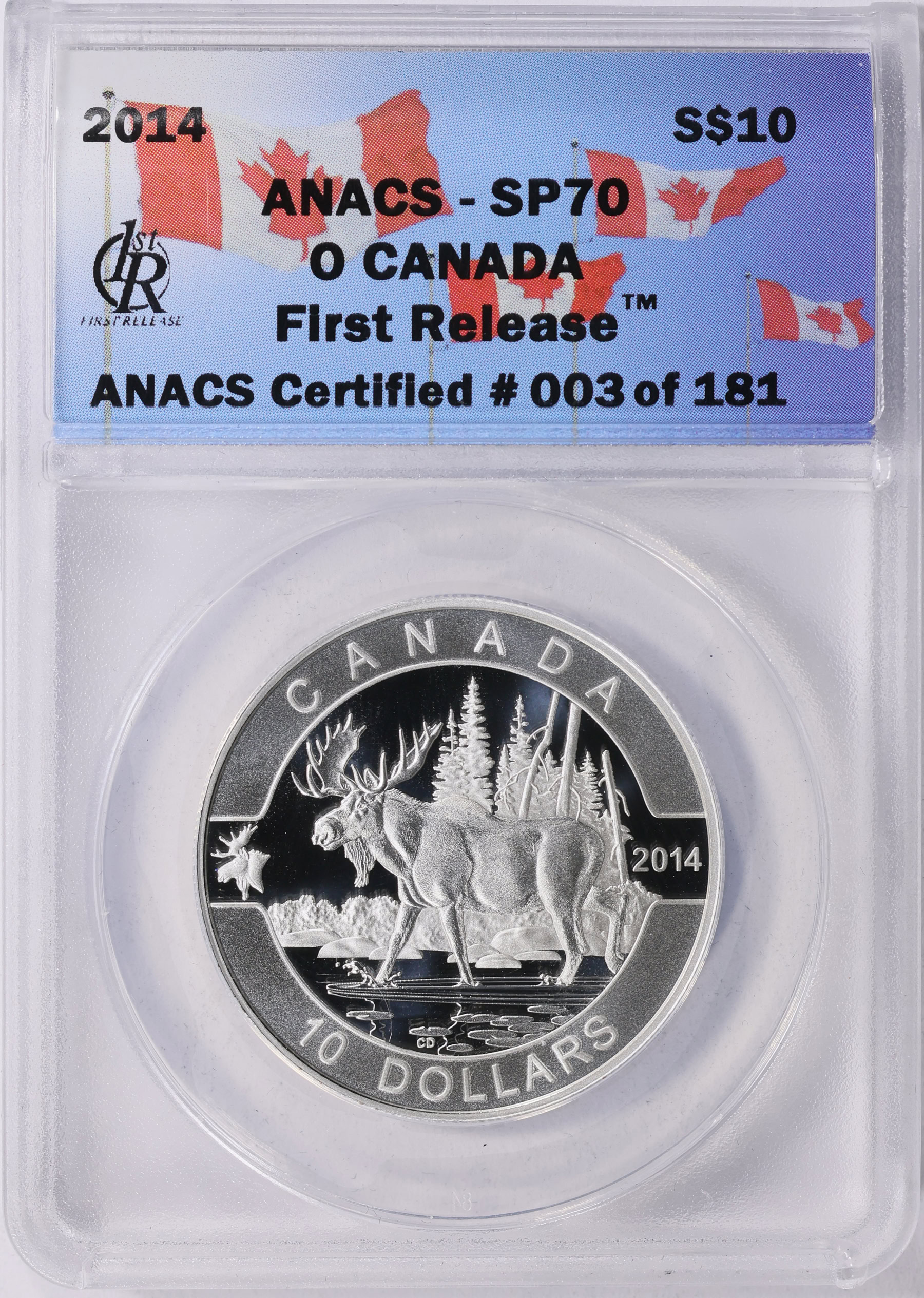 Canada 2014 Silver $10 O Canada Series, Moose KM-1649.1 First Release ...