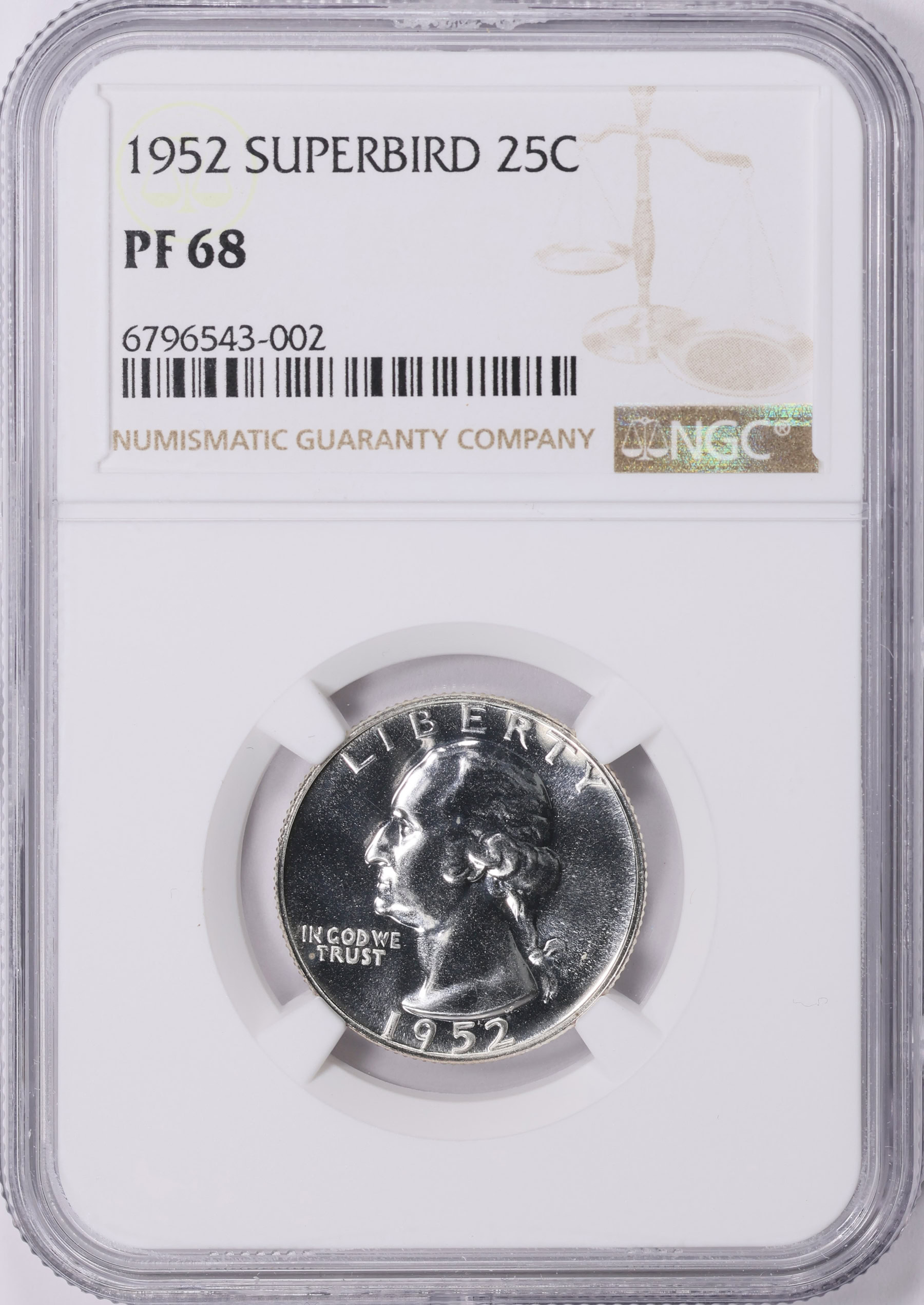 1952 Washington Quarter Superbird NGC Proof-68 (Item 1926611 ...