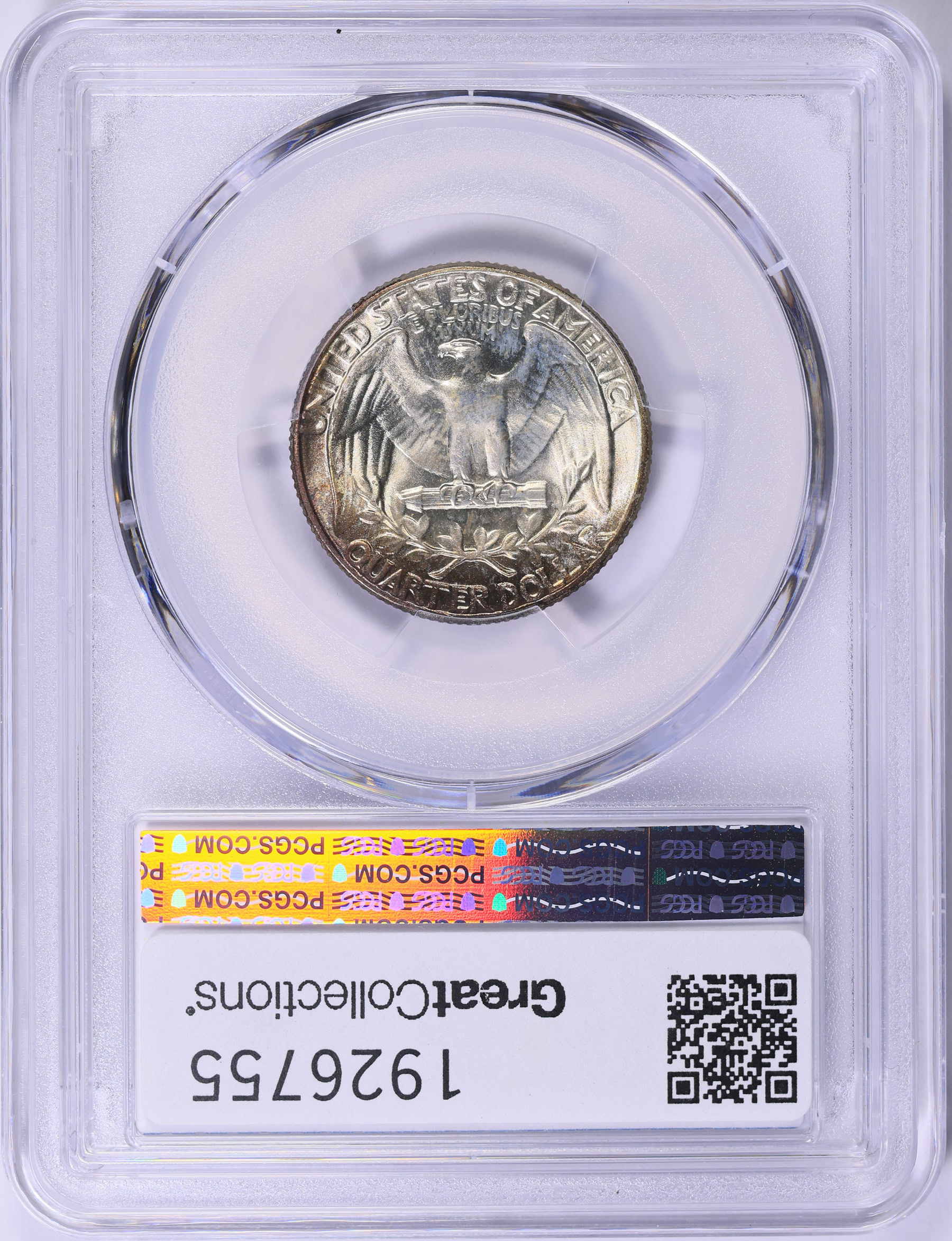 1950 Washington Quarter Doubled Die Reverse FS-801 PCGS MS-66 (Toned ...