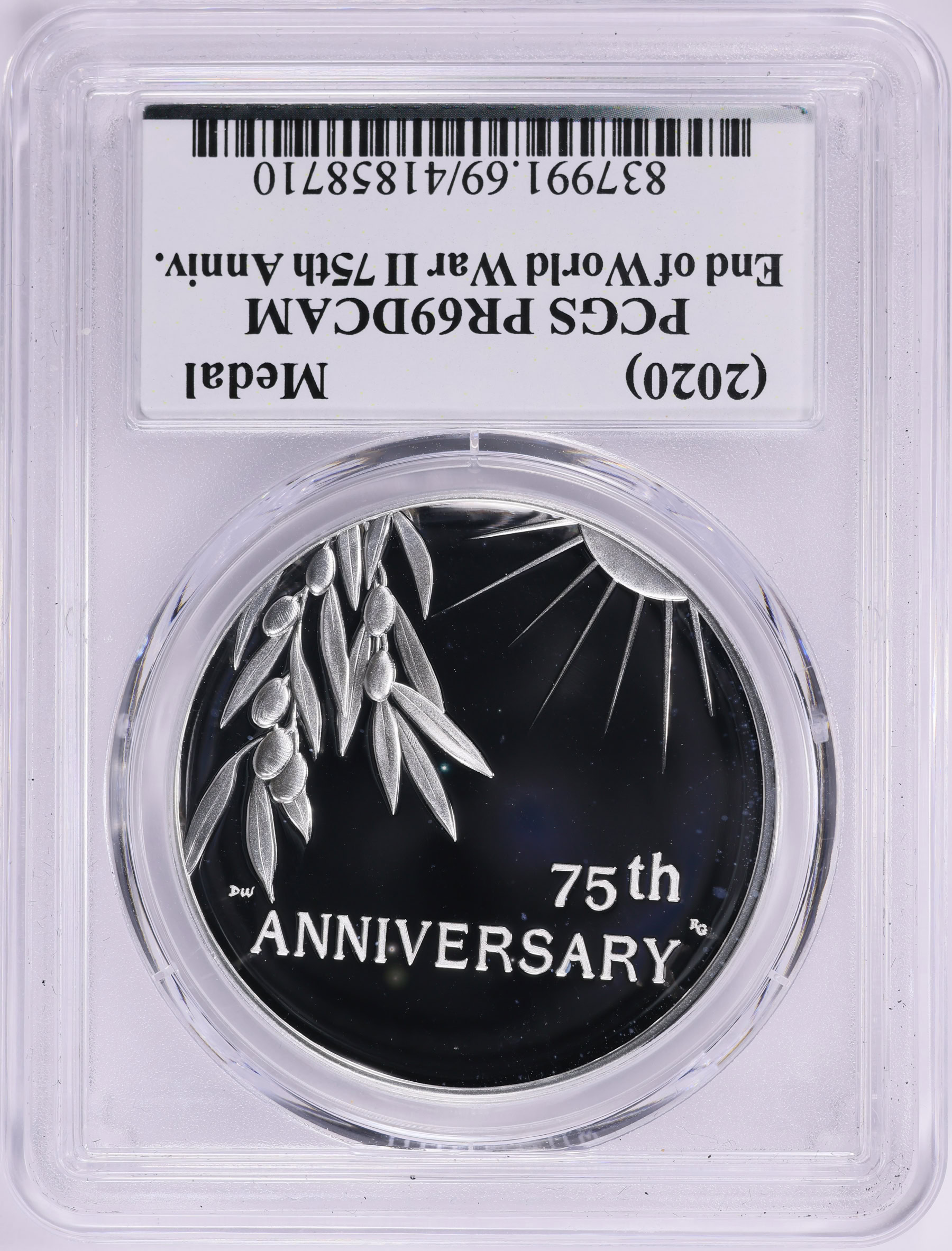 (2020) End of World War II 75th Anniversary Silver Medal PCGS Proof-69 ...