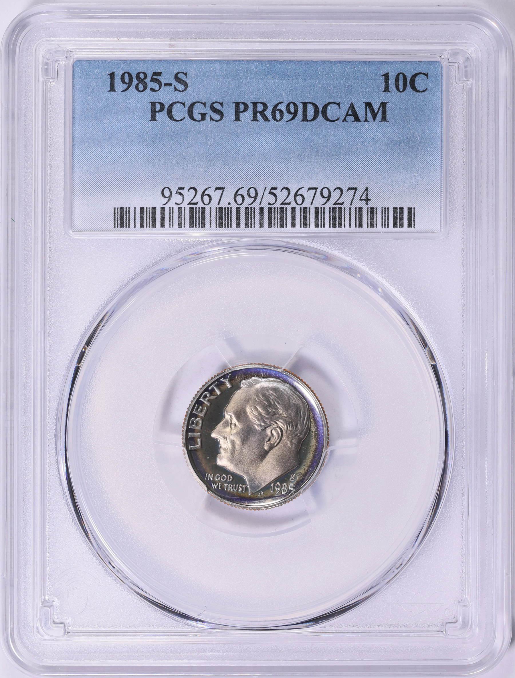 1985-S Roosevelt Dime PCGS Proof-69 DCAM (Toned) (Item 1927695 ...