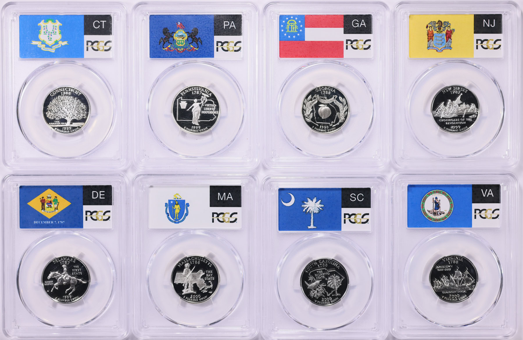 1999-S - 2009-S State Quarter Set Date Run. Silver PCGS Proof-70 DCAM ...