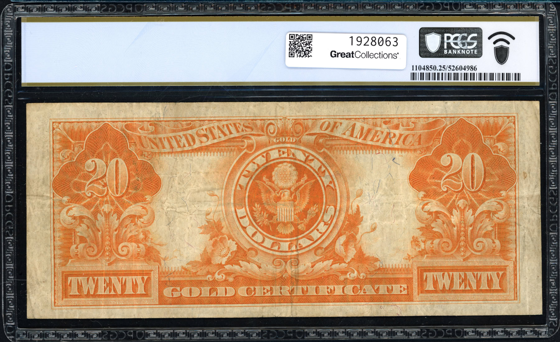 Fr. 1187 1922 $20 Gold Certificate Note Speelman / White PCGS Banknote ...