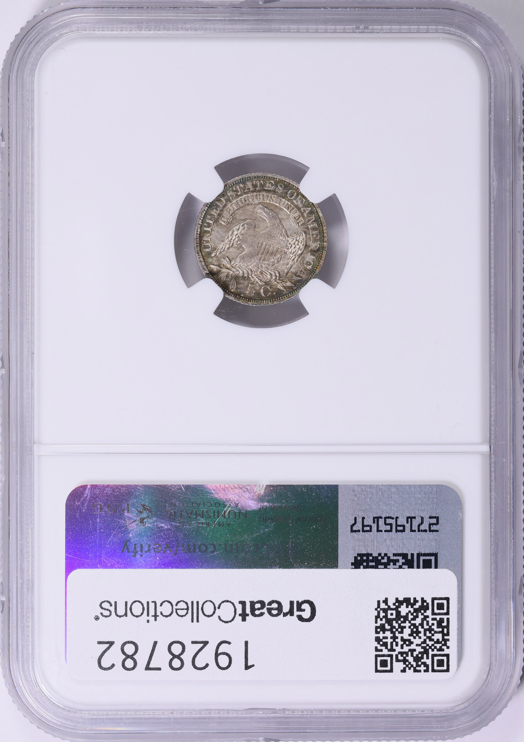 1837 Capped Bust Half Dime Large 5c LM-3 NGC AU Details (Ex: Herbert ...