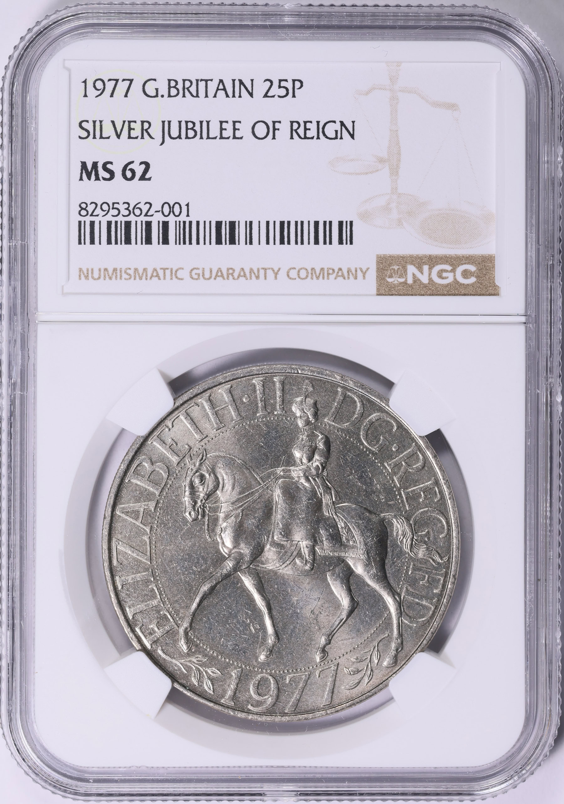 Great Britain 1977 25 Pence Queen Elizabeth II's Silver Jubilee KM-920 ...
