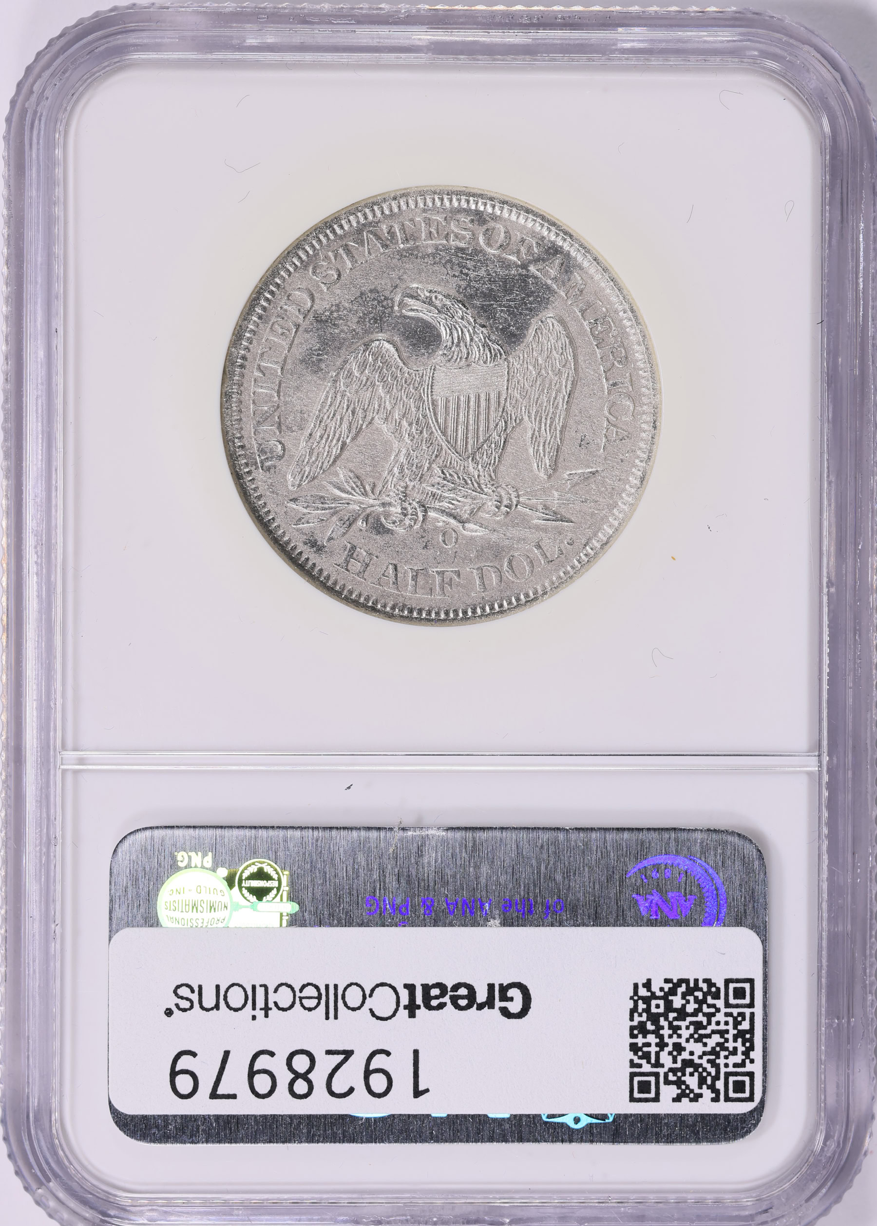 1861-O Seated Liberty Half Dollar CSA Obverse W-10 SS Republic Shipwreck Effect NGC Certified ...