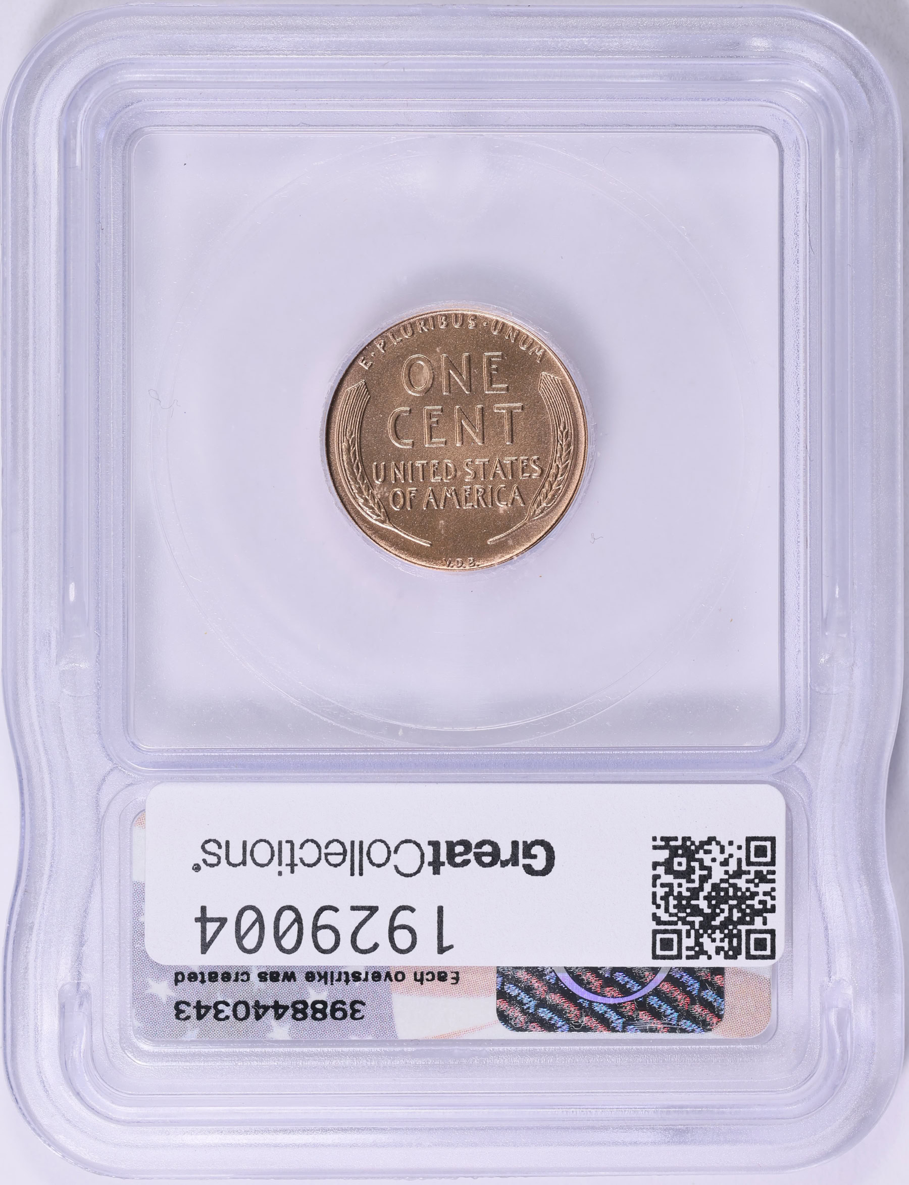 1908-S VDB Daniel Carr Token Lincoln Cent ICG MS-70 RD | ICG Cert ...