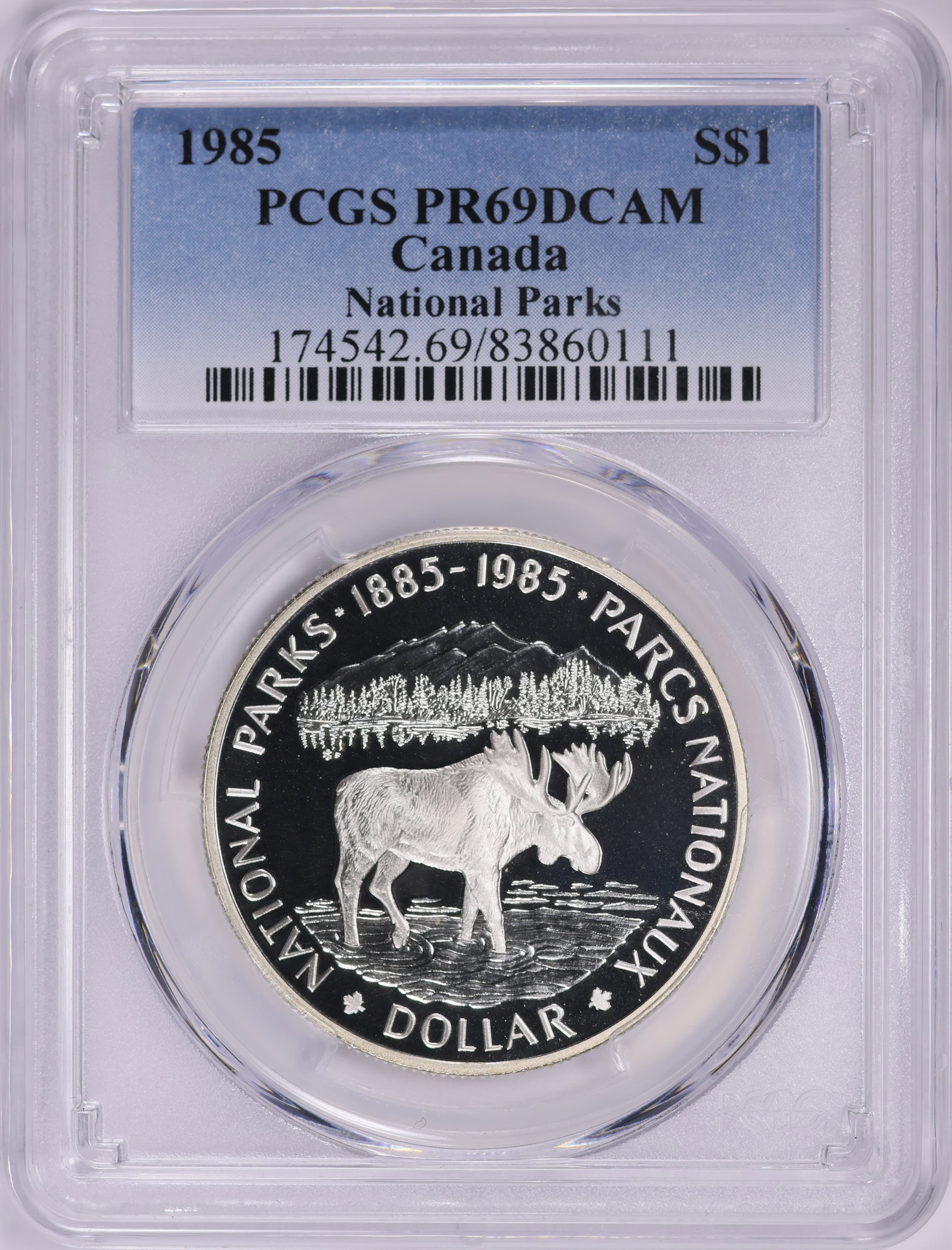 Canada 1985 Silver Dollar National Parks KM-143 PCGS Proof-69 DCAM ...