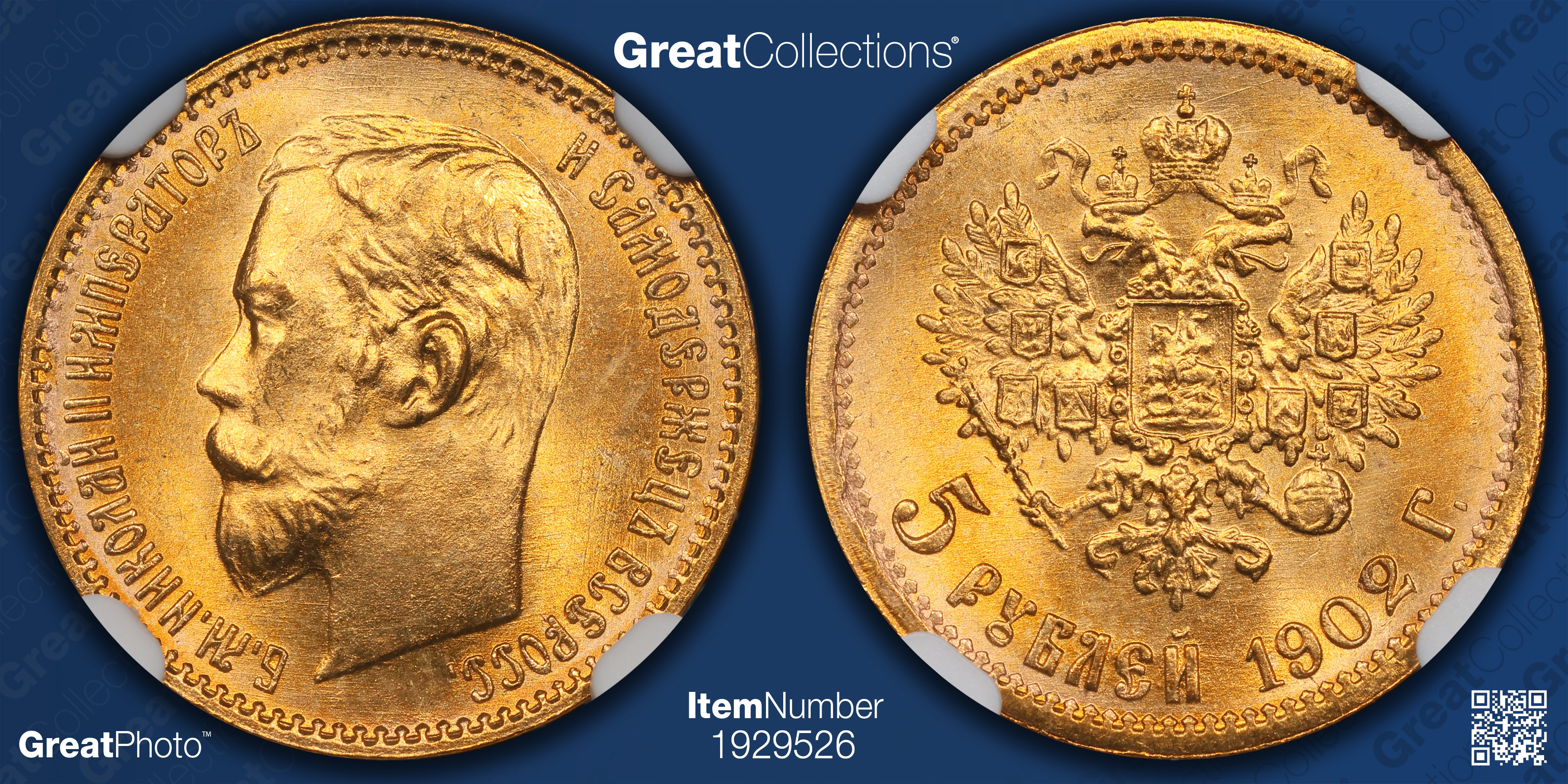 Russia 1902-AP Gold 5 Roubles Y-62 NGC MS-65 (AGW = 0.1245 oz.) | NGC ...