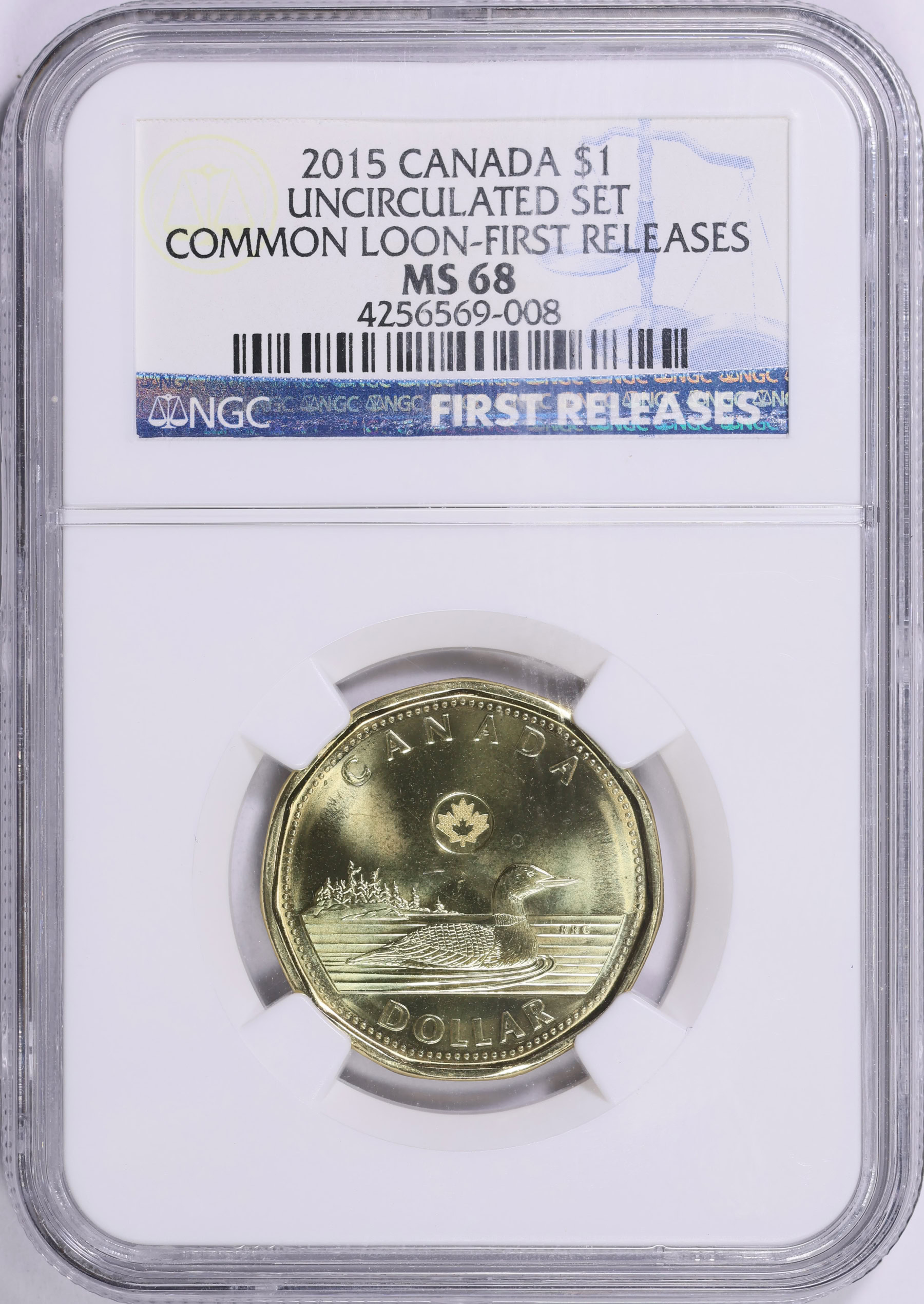 Canada 2015 Dollar KM-1255 Uncirculated Set Issue First Releases NGC MS ...