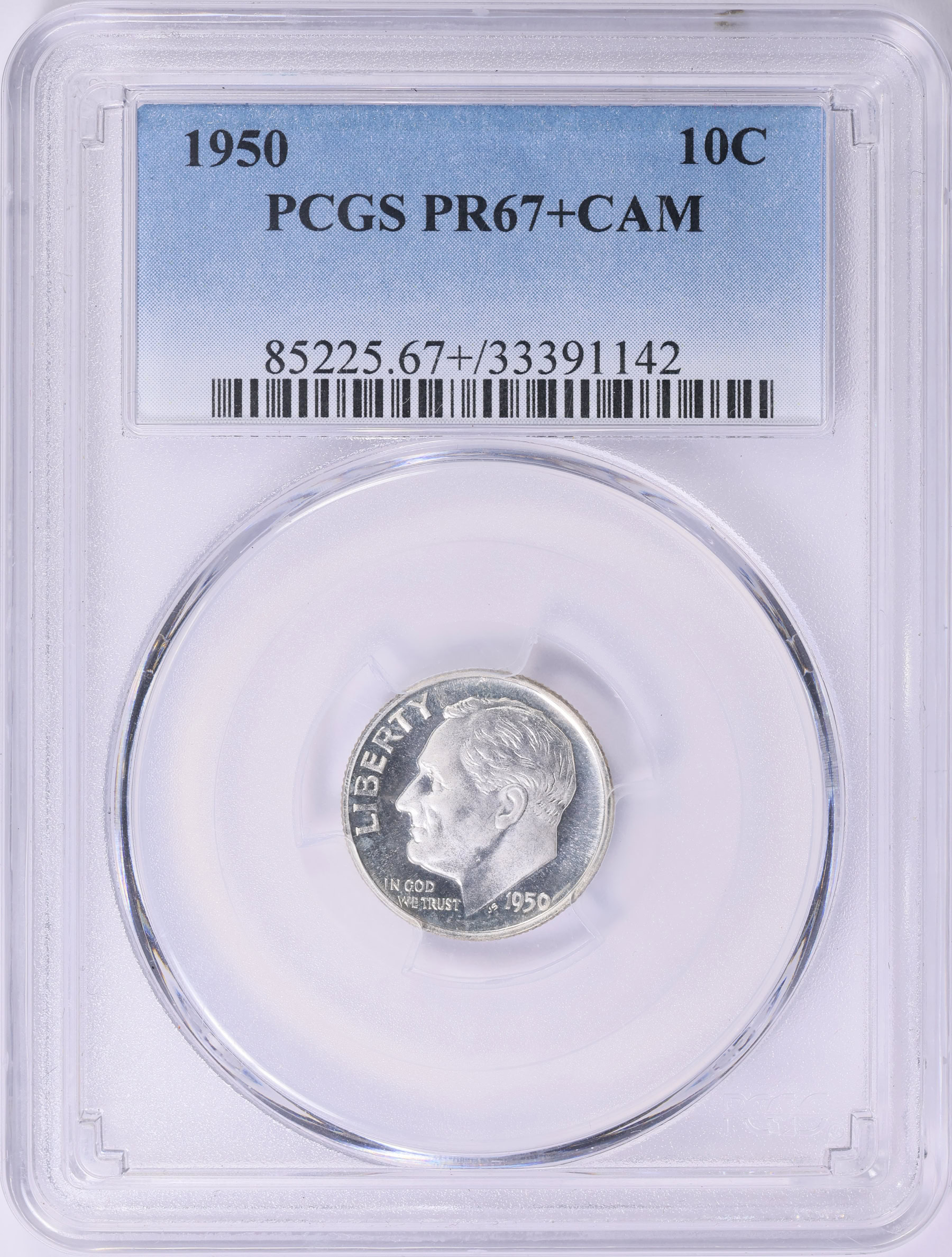 1950 Roosevelt Dime PCGS Proof-67+ CAMEO (Item 1929803 ...