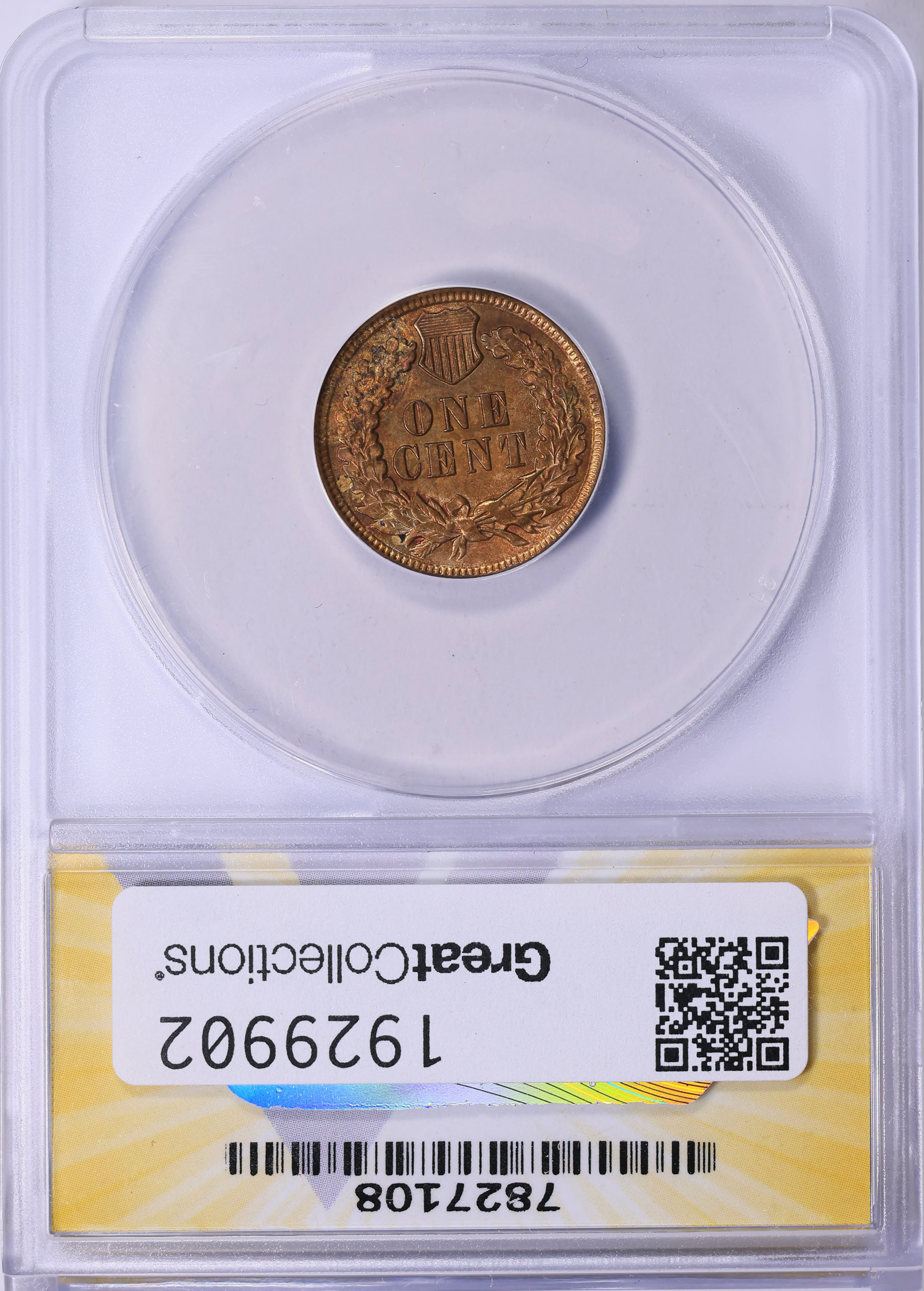 1897 Indian Cent Repunched Date FS-402 S-8 ANACS MS-60 Details (Item ...
