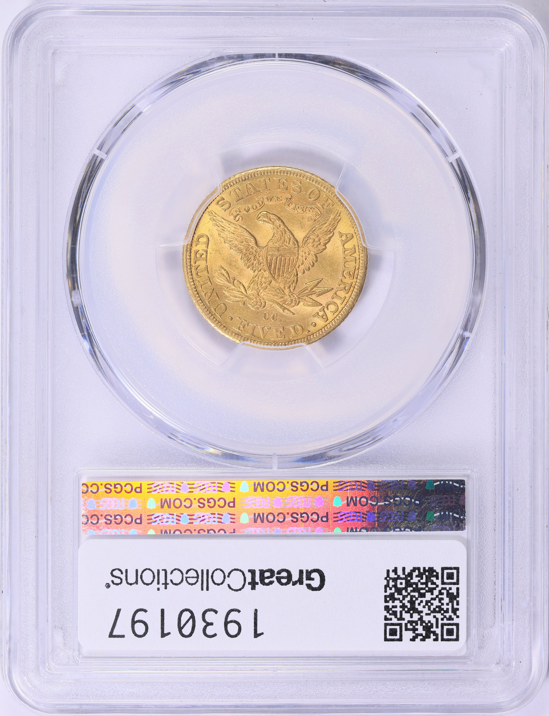 1890-CC Liberty Gold Half Eagle PCGS MS-62+ (Item 1930197 ...