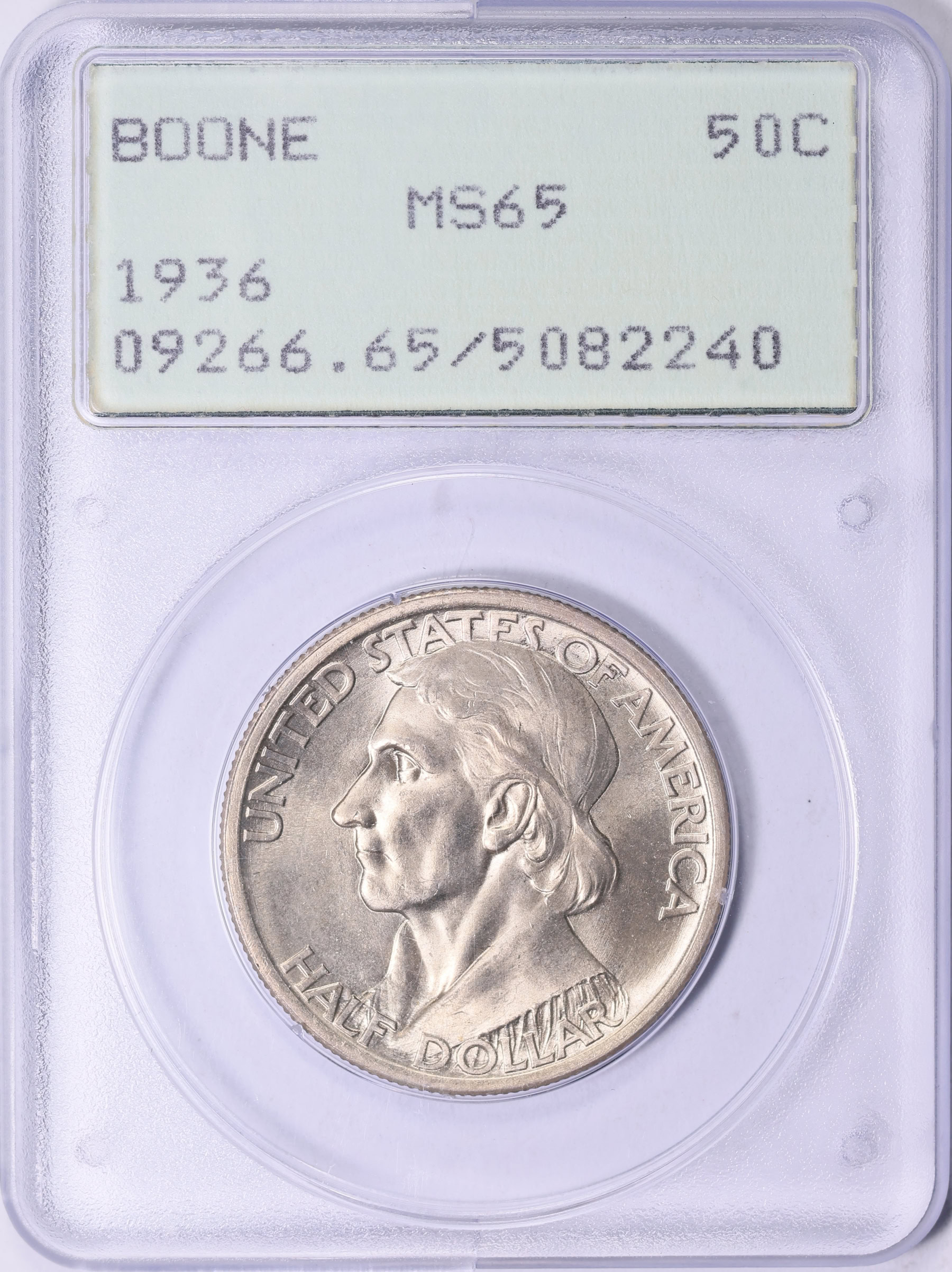 1936 Daniel Boone Bicentennial Half Dollar PCGS MS-65 OGH (1st Gen ...