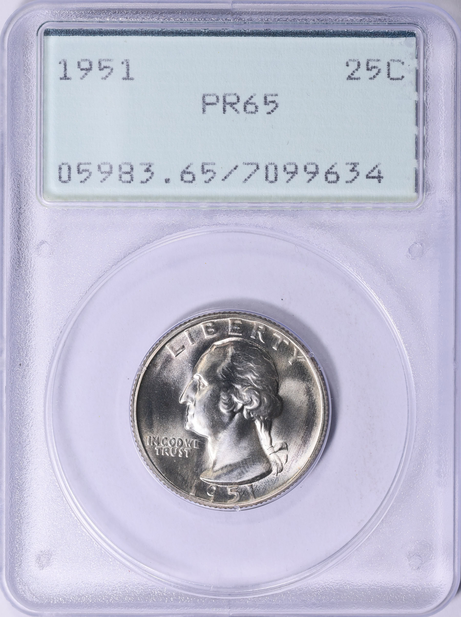 1951 Washington Quarter PCGS Proof-65 OGH (1st Gen) (Toned) (Item ...