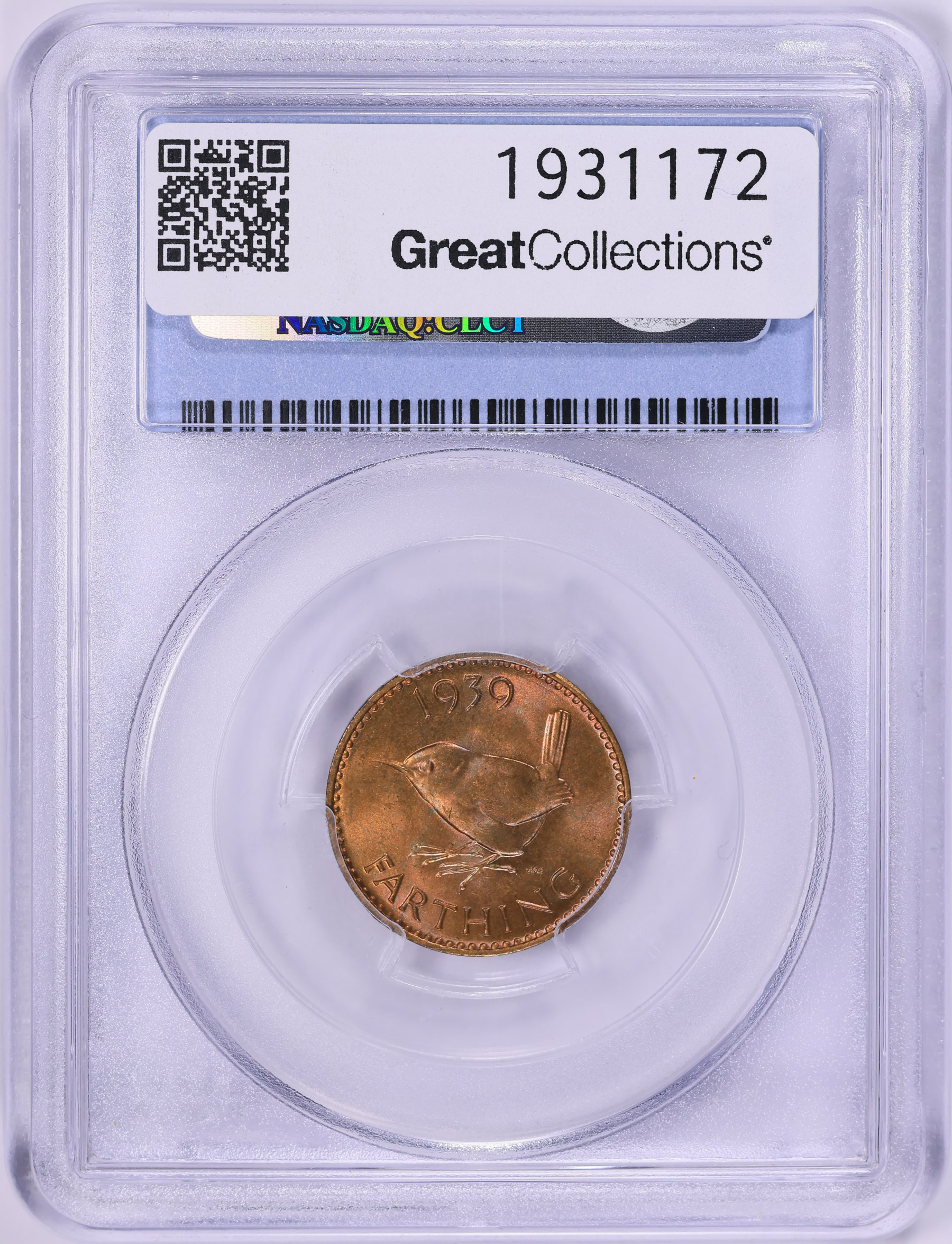 Great Britain 1939 Farthing KM-843 PCGS MS-64 RB (Item 1931172 ...