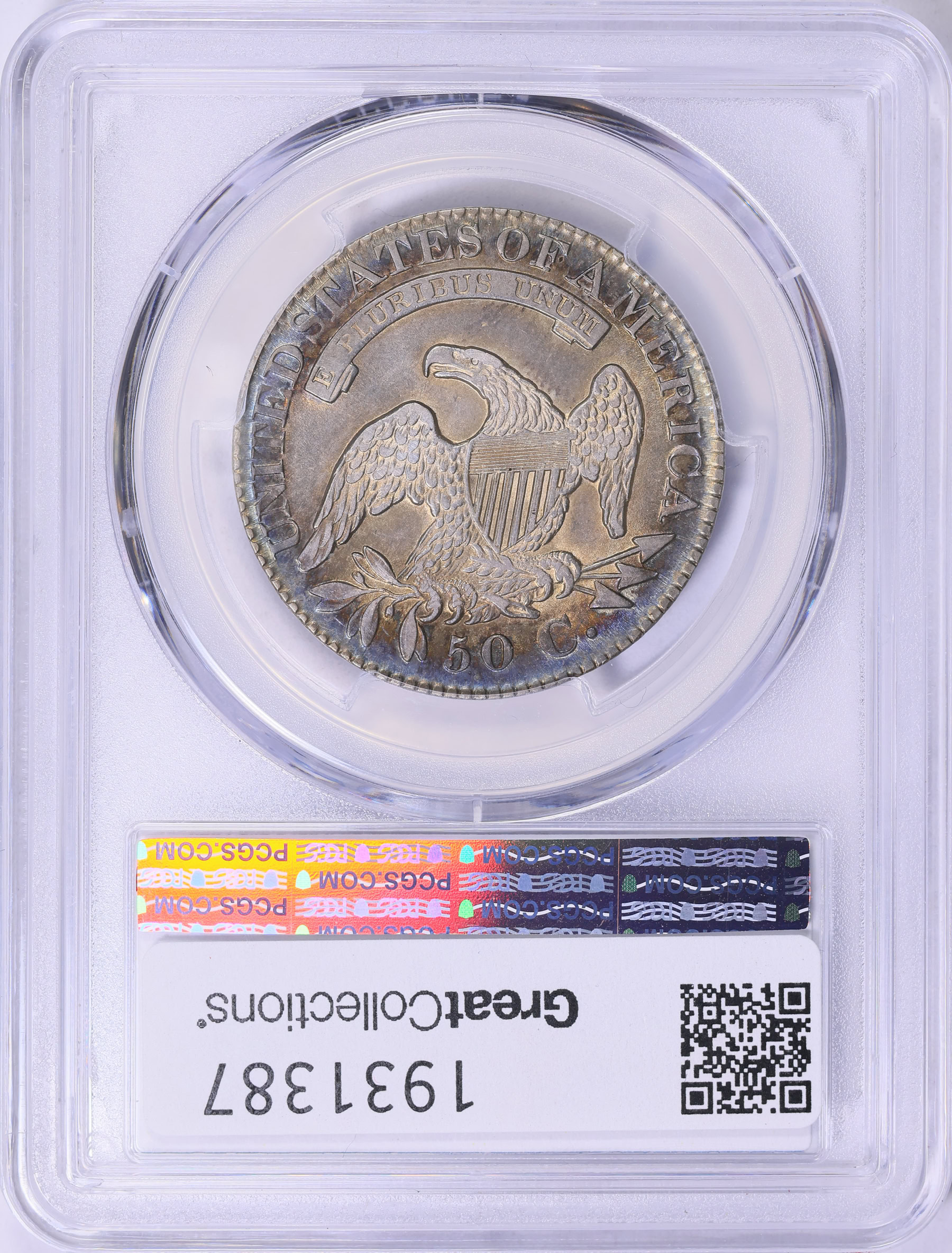 1827 Capped Bust Half Dollar Square Base 2 Overton 106 PCGS AU-55 ...
