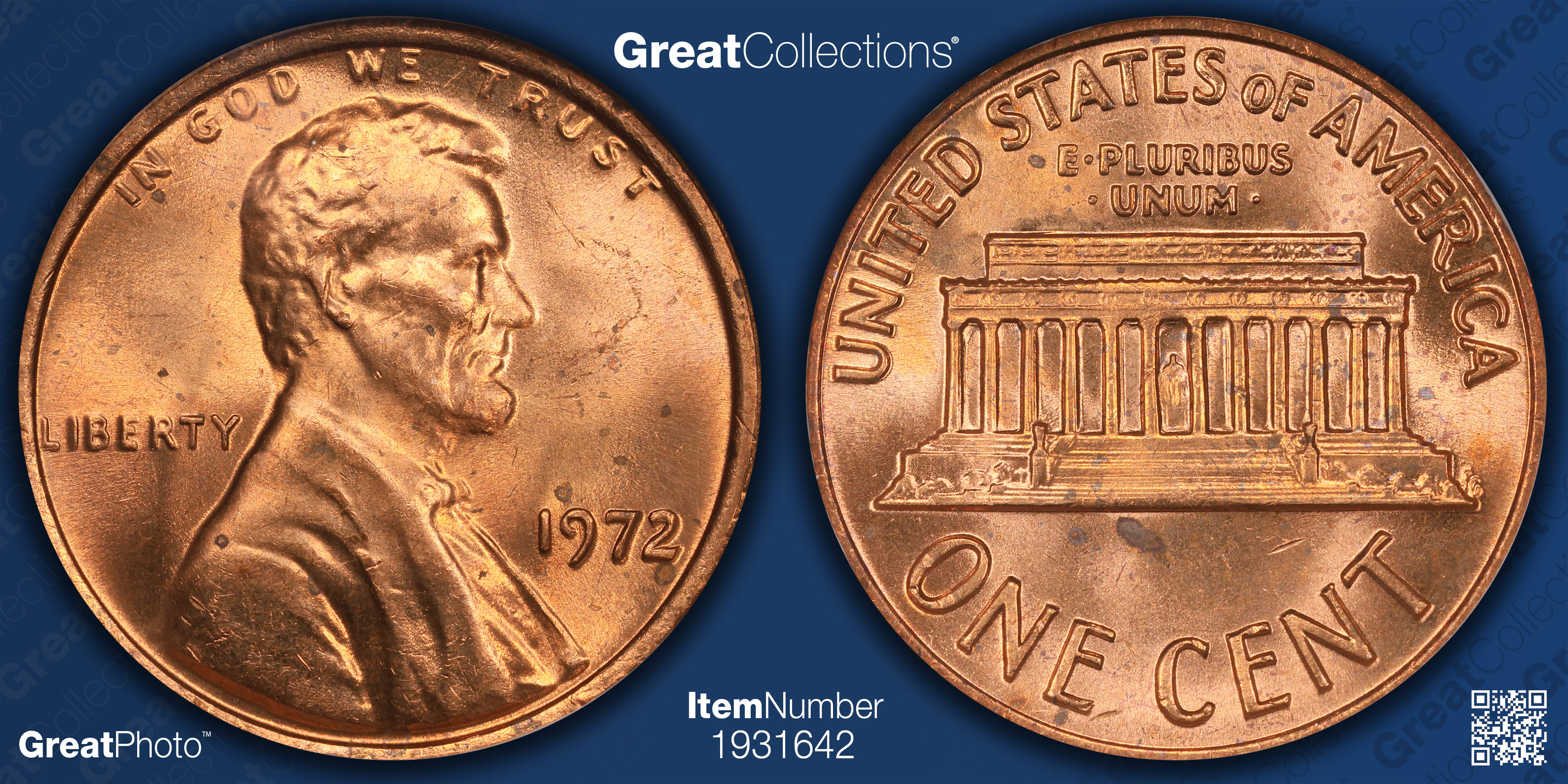 1972 Lincoln Cent Doubled Die Obverse FS-103 NGC MS-63 RD (Item 1931642 ...