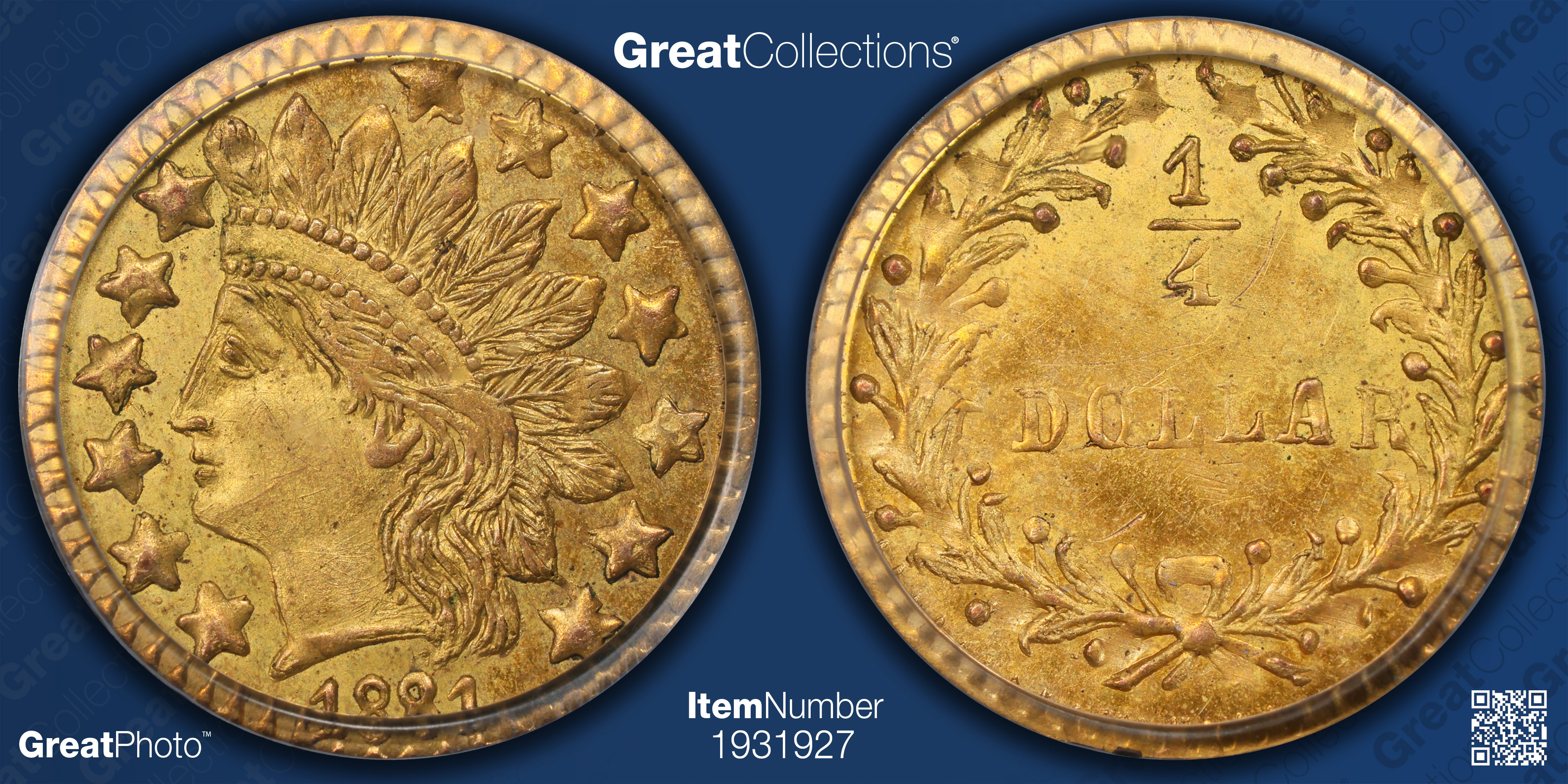 1881 California Fractional Gold 25c BG-887 PCGS MS-64 (Item 1931927 ...