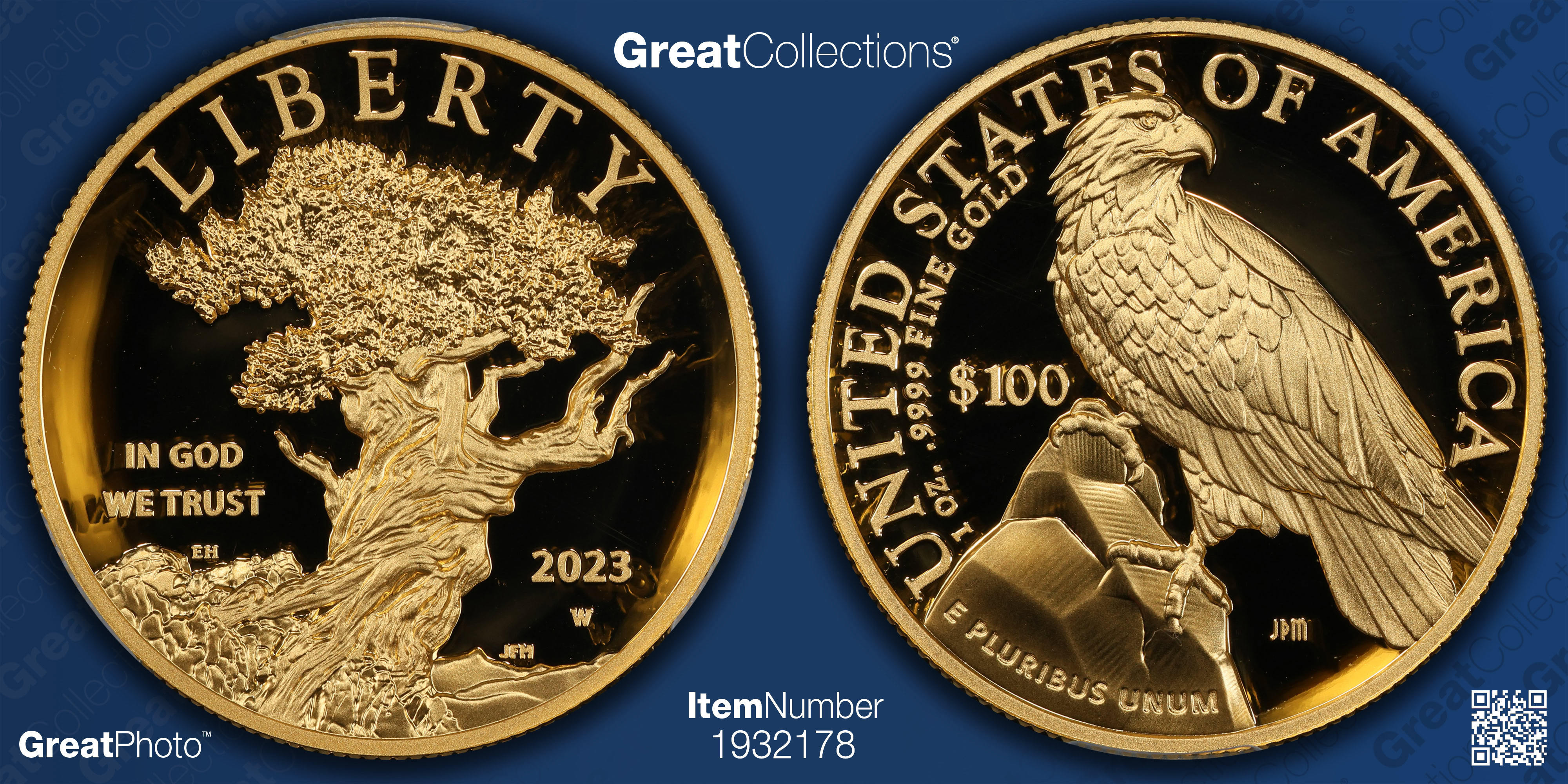 2023-W Gold $100 American Liberty High Relief First Day of Issue PCGS ...